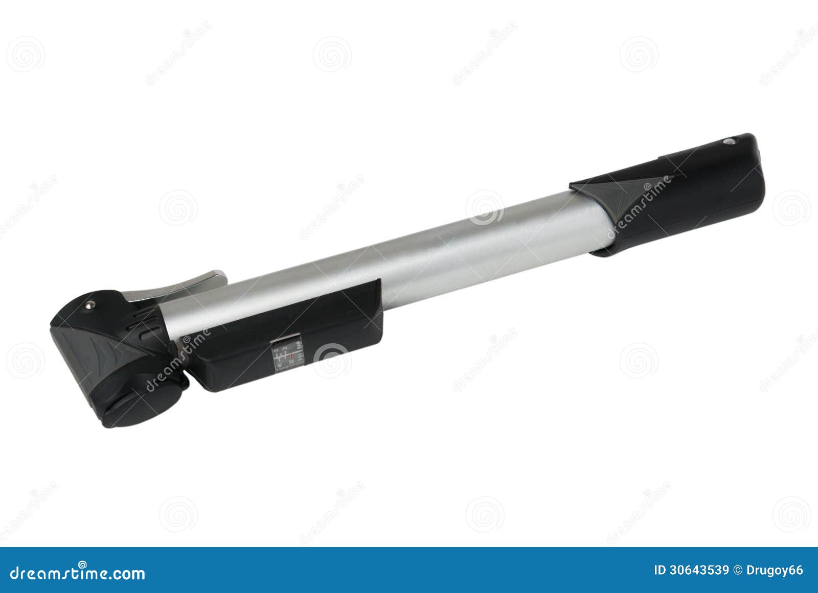 Compact Bicycle Pump with Pressure Gauge (manometer) Stock Image ...