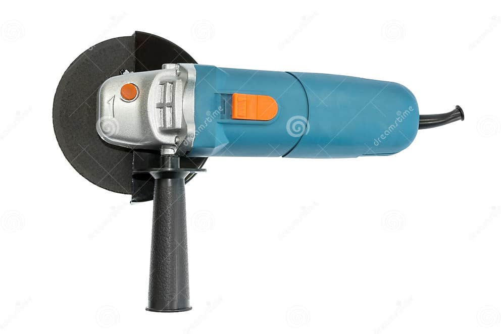 Compact blue grinder stock image. Image of rust, power - 98010611