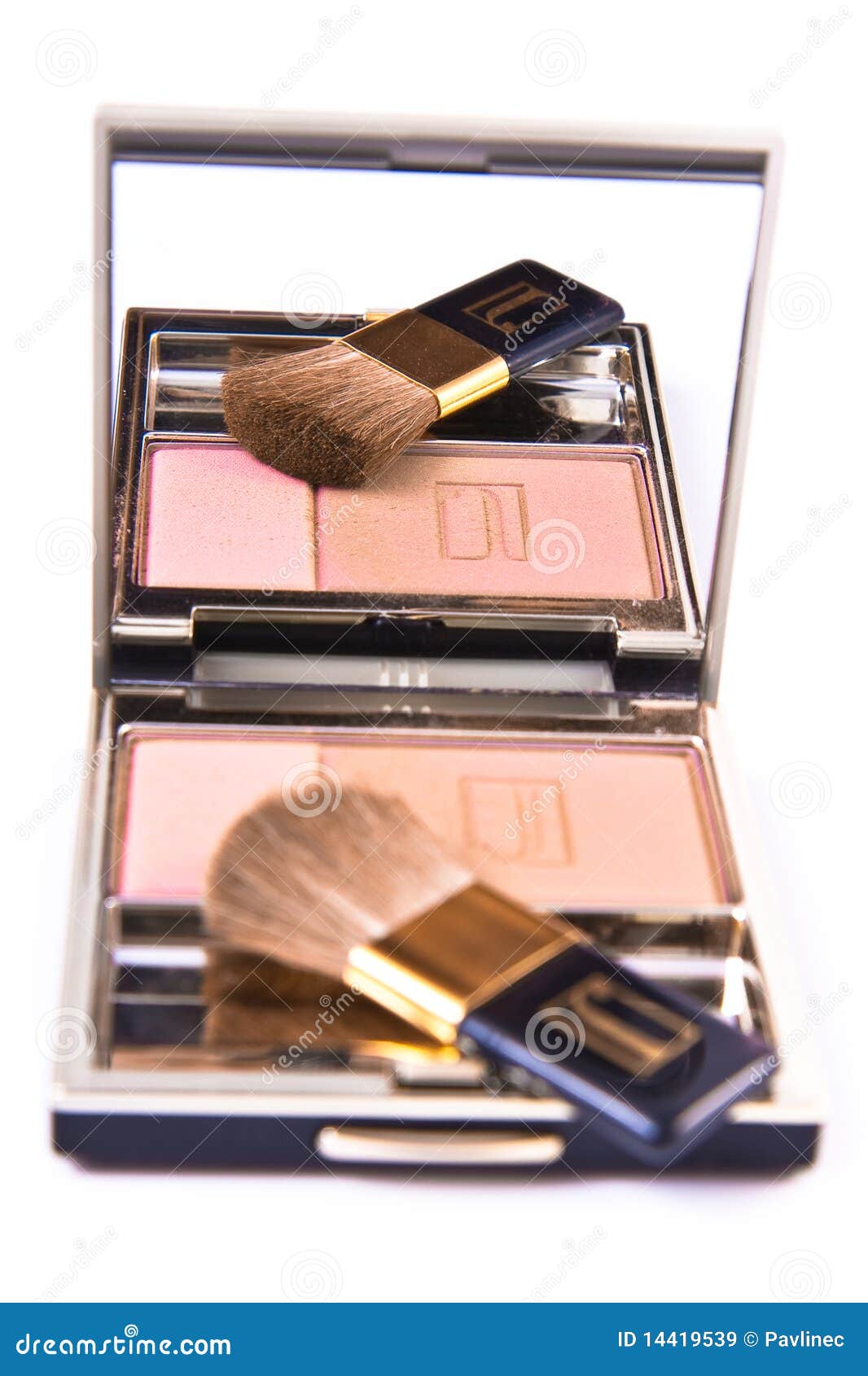 Compact blush stock image. Image of case, eyeshadow, cosmetic - 14419539