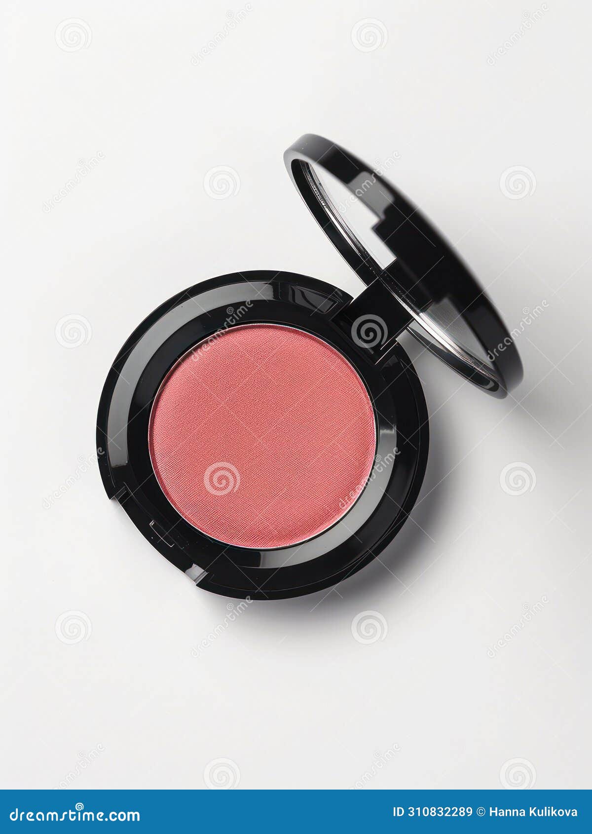 Compact Blusher with Mirror on White Background. Stock Illustration ...