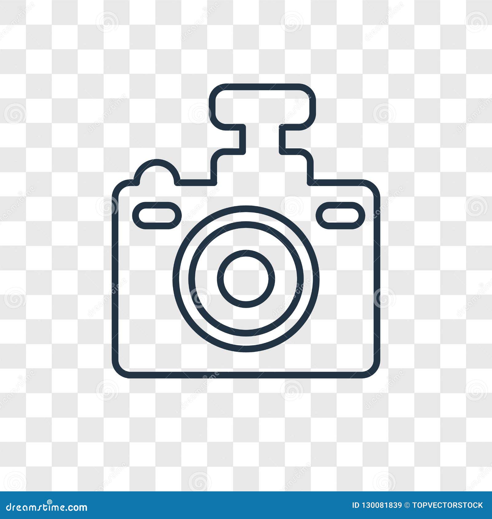 Compact Camera Concept Vector Linear Icon Isolated on Transparent ...