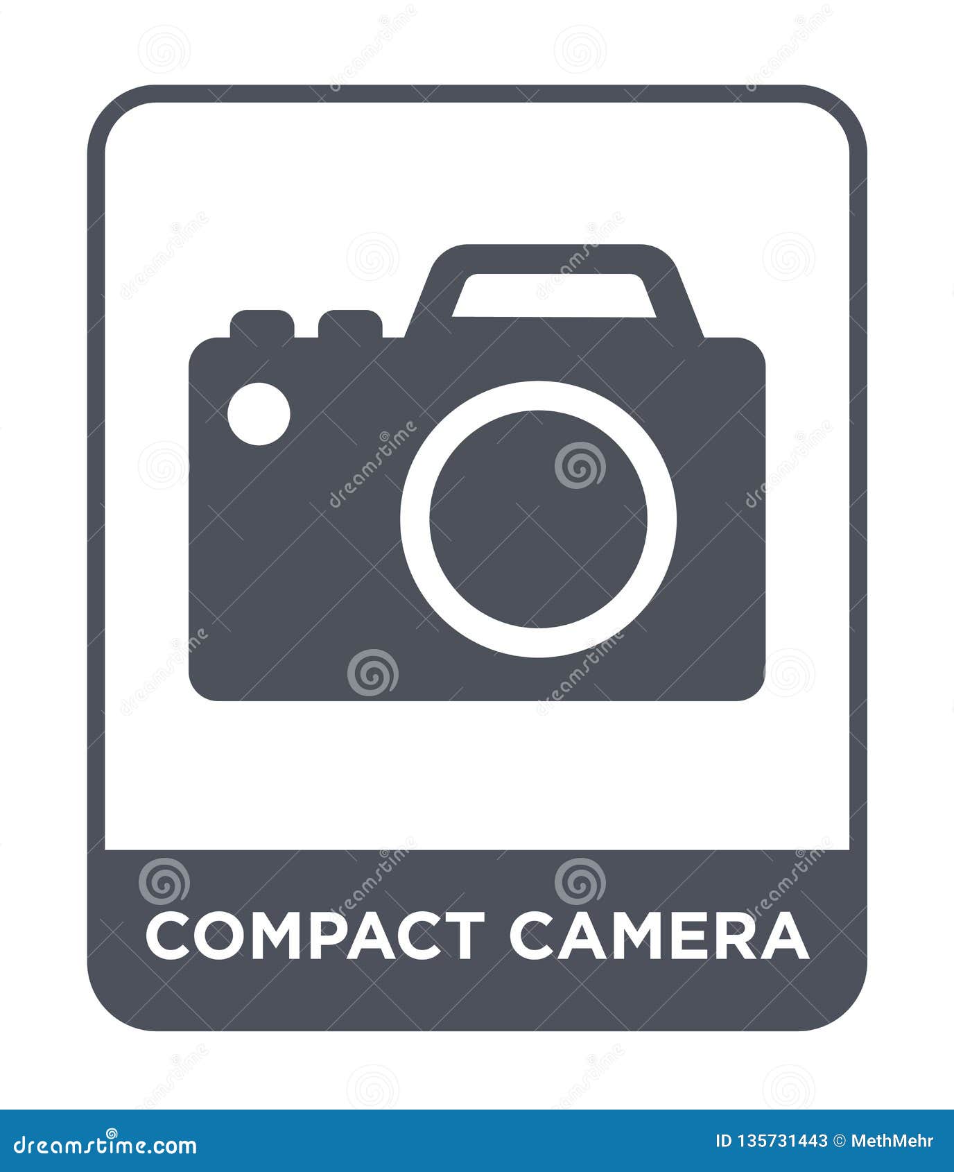 Compact Camera Icon in Trendy Design Style. Compact Camera Icon ...