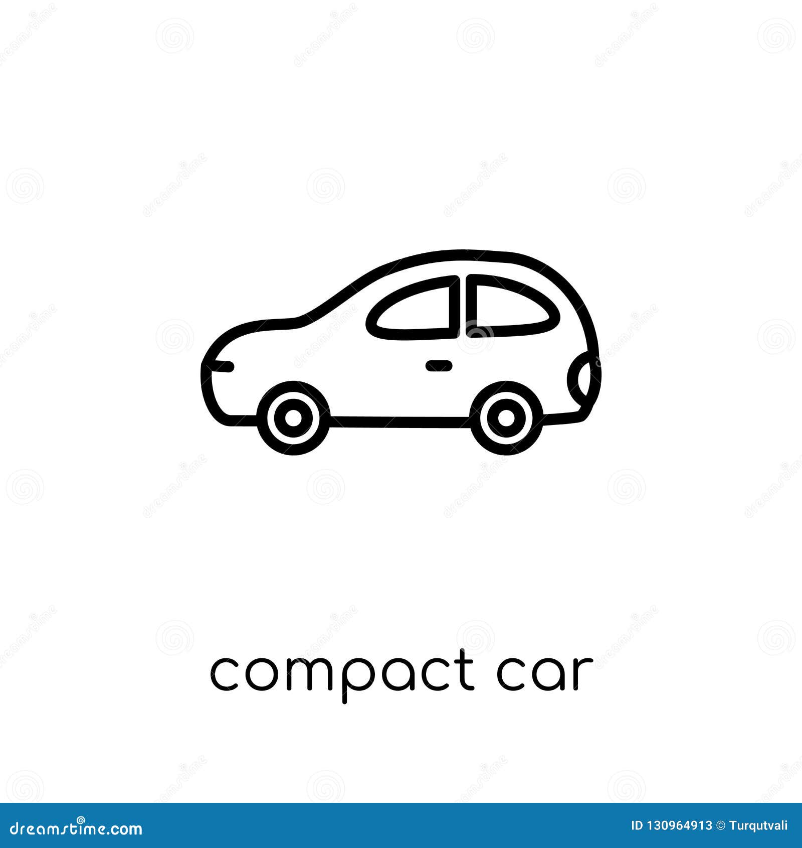 Compact Car Icon from Transportation Collection. Stock Vector ...