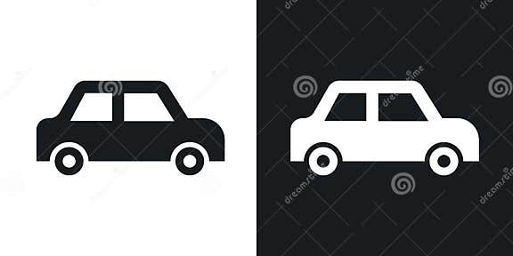 Compact Car Icon Vector Set on White Background Stock Vector ...