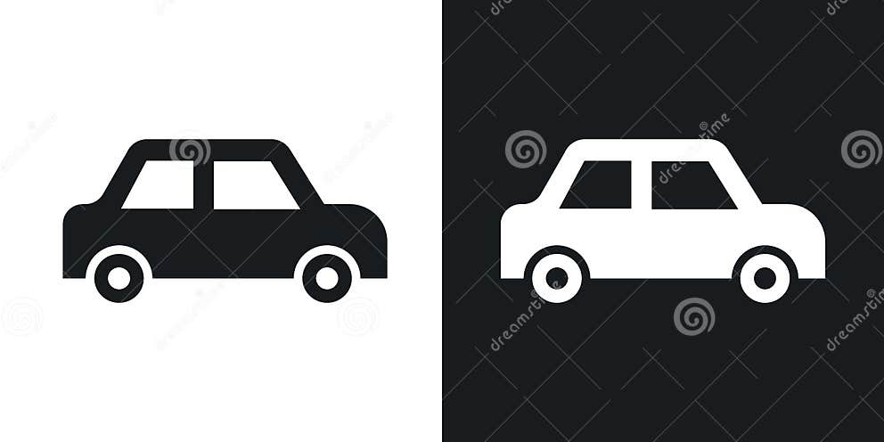 Compact Car Icon Vector Set on White Background Stock Vector ...