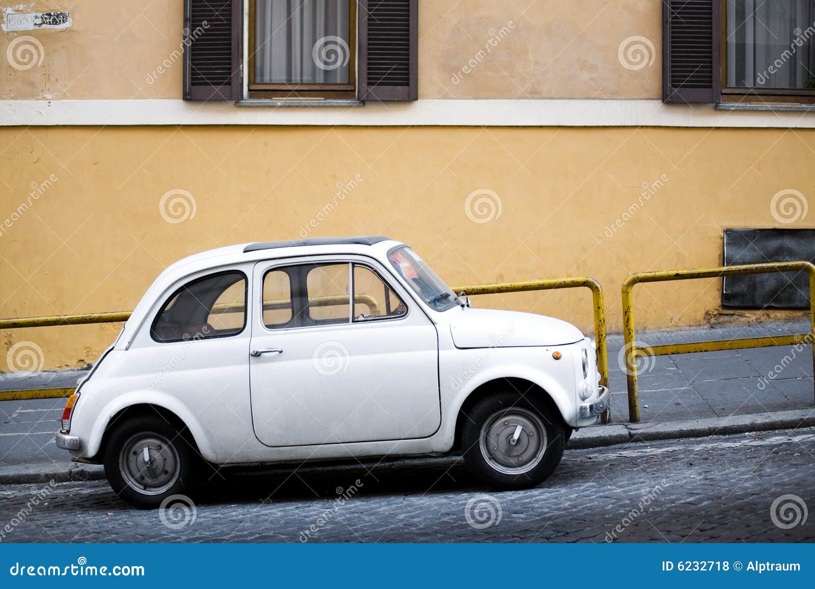 Compact Car on Italian Street Stock Photo - Image of small ...