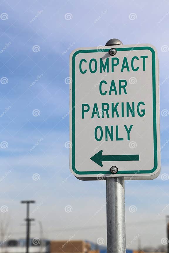 Compact car parking sign stock photo. Image of object - 38458964