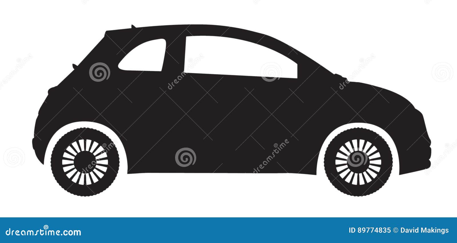 Compact Car Silhouette stock illustration. Illustration of ride - 89774835