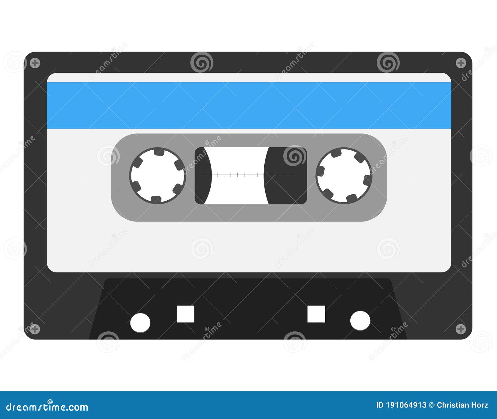 Compact Cassette or Audio Cassette Symbol or Icon Stock Vector ...