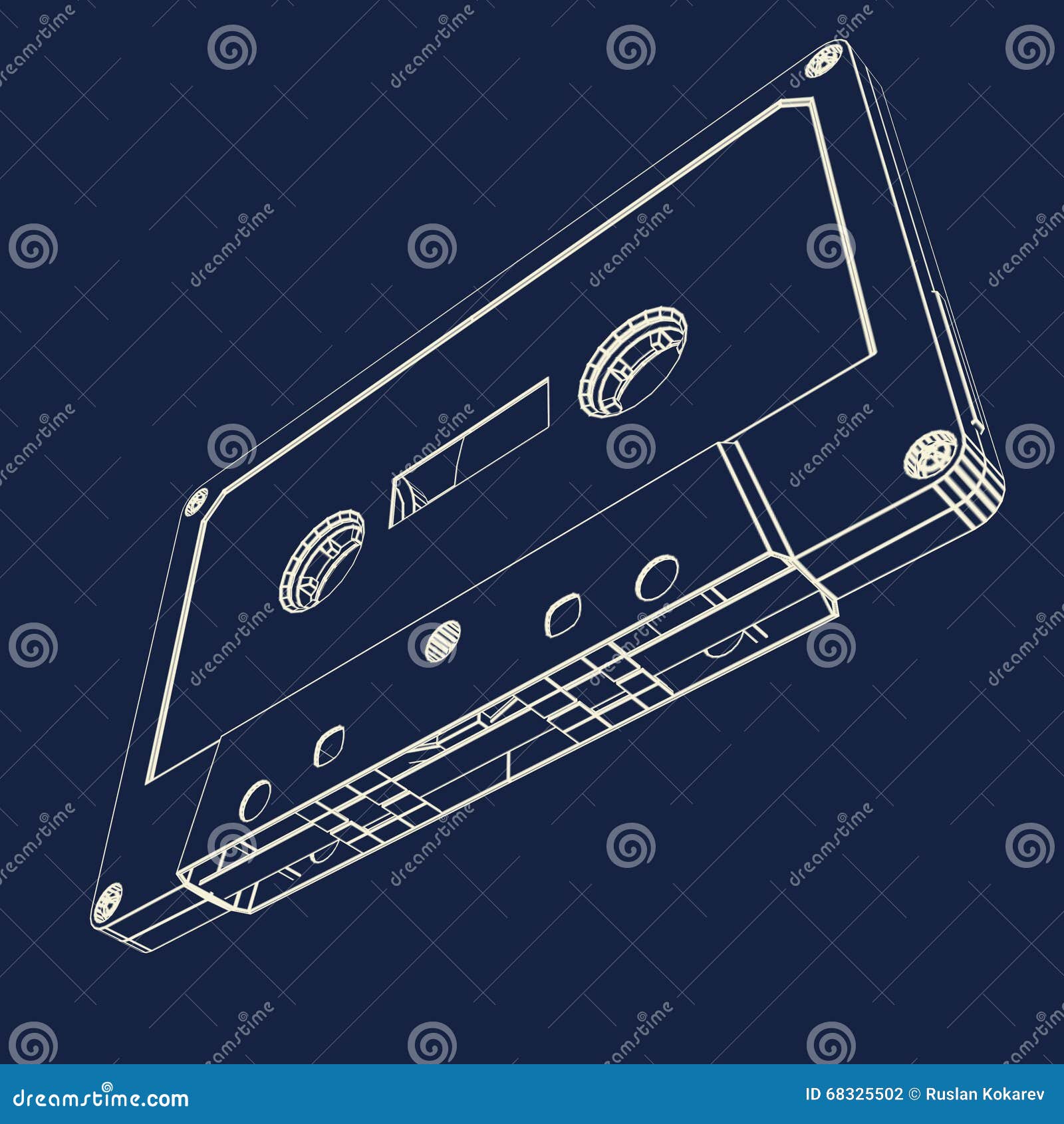 Compact Cassette. stock illustration. Illustration of tape - 68325502