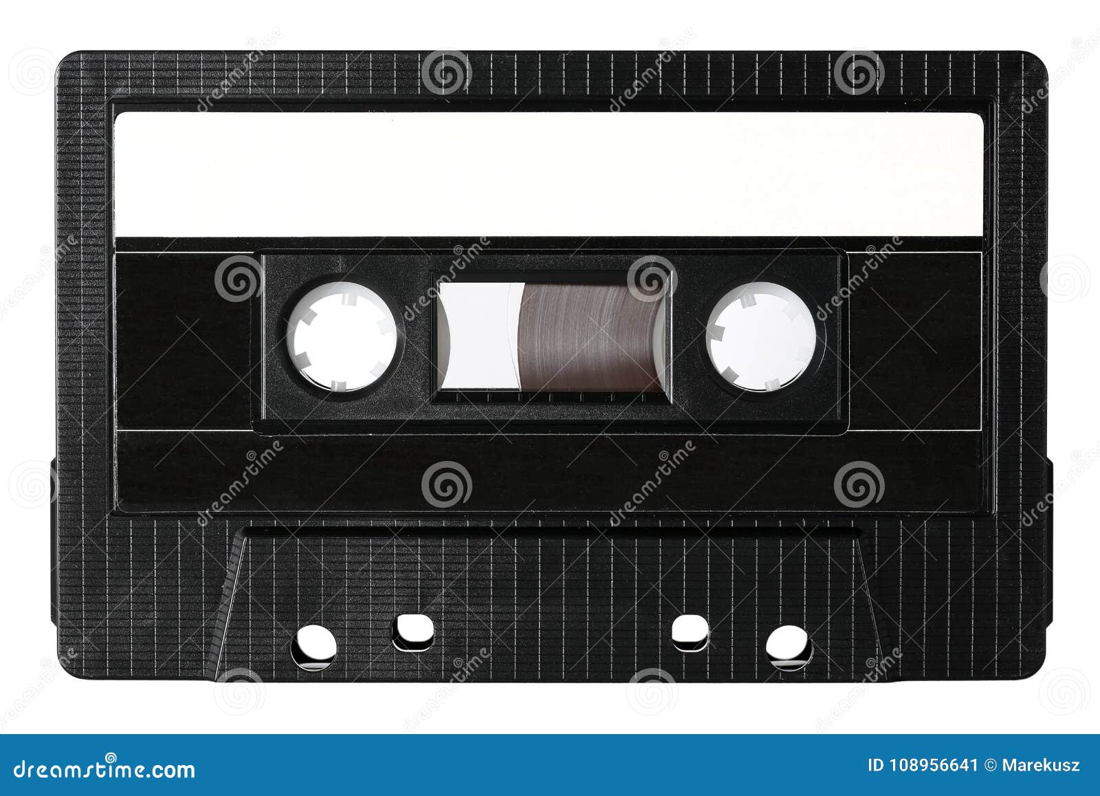 Compact Cassette Isolated on White Stock Image - Image of backup ...