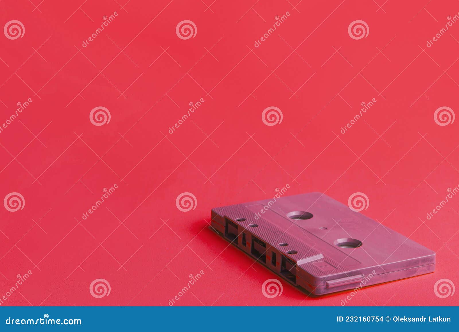 Compact Cassette Red. High Quality Photo Stock Photo - Image of grungy ...