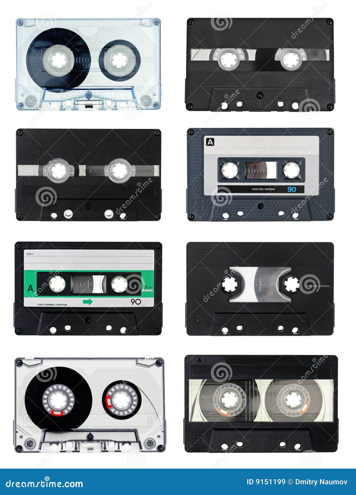 Compact Cassettes stock image. Image of tape, isolated - 9151199