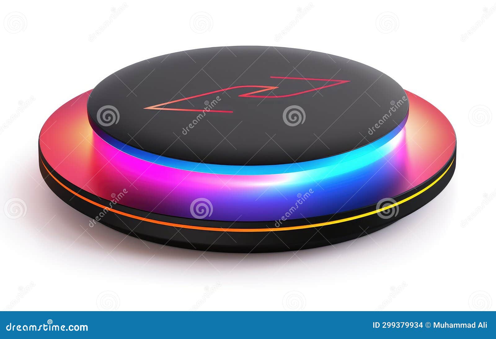 Compact Charging Pad on White Background Stock Photo - Image of ...