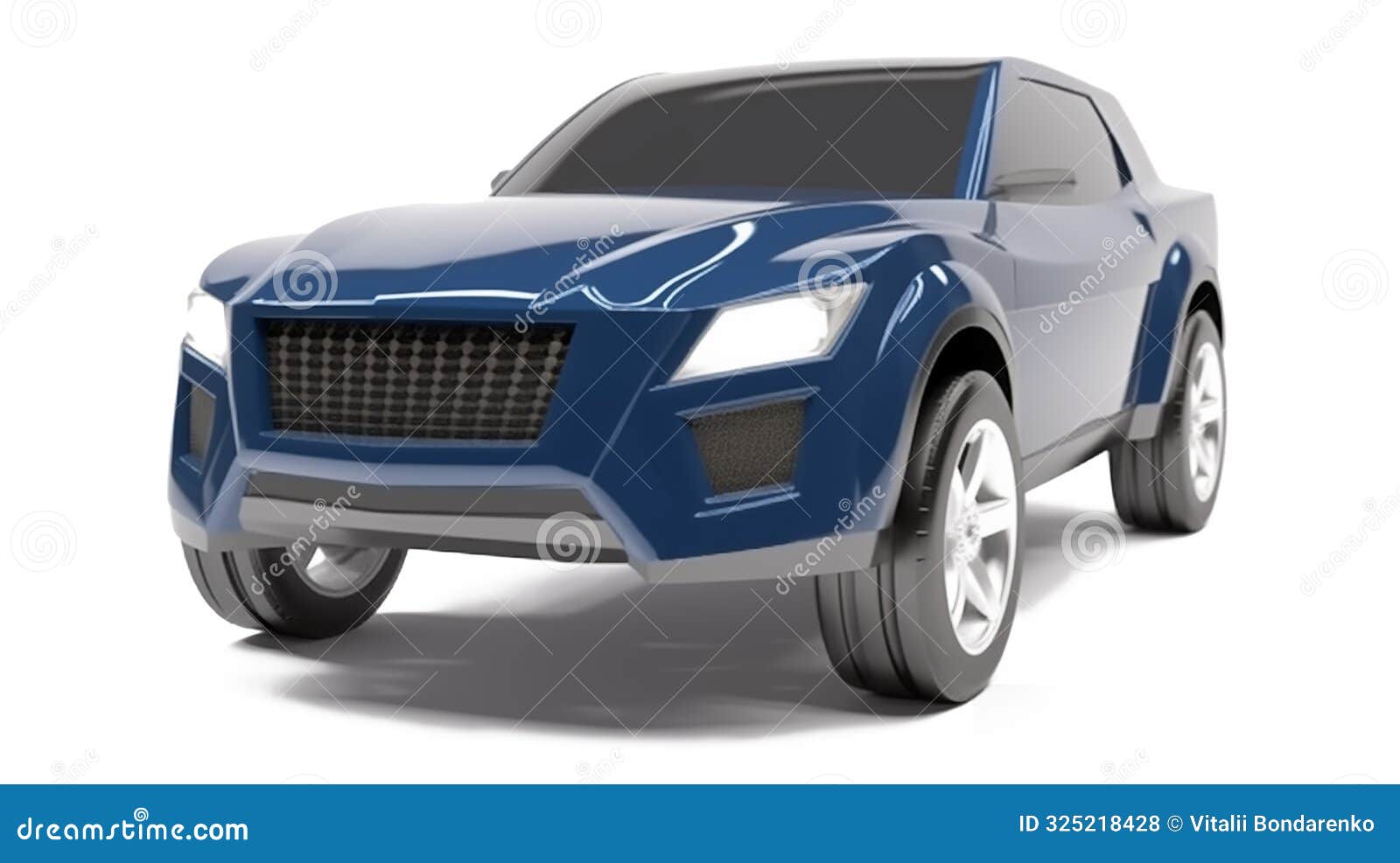 Compact City Crossover Blue Isolated on Transparent Background Stock ...