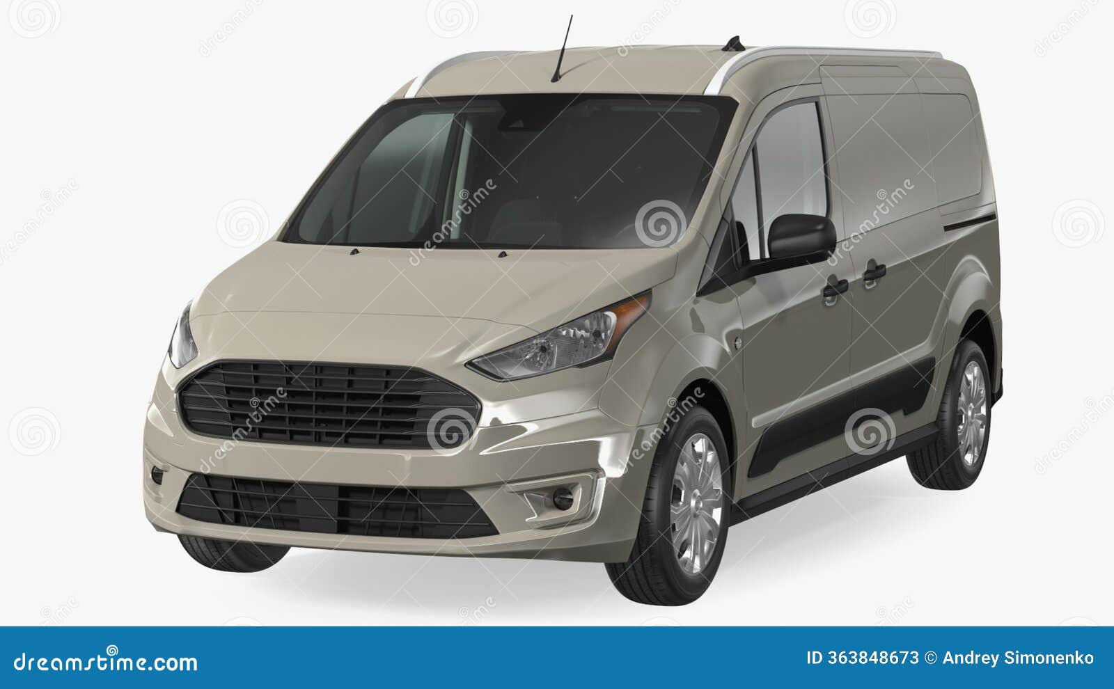 Two Compact Commercial Mini Vans Running On The Two Levels Bridge Stock ...