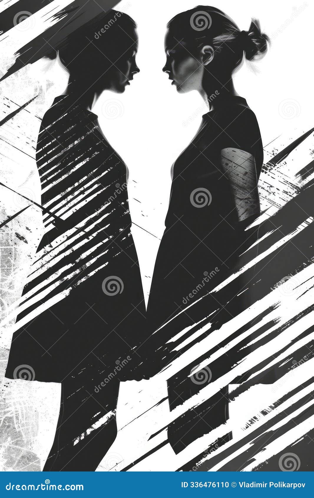 A Compact Description of Two Female Friends Standing Side by Side ...