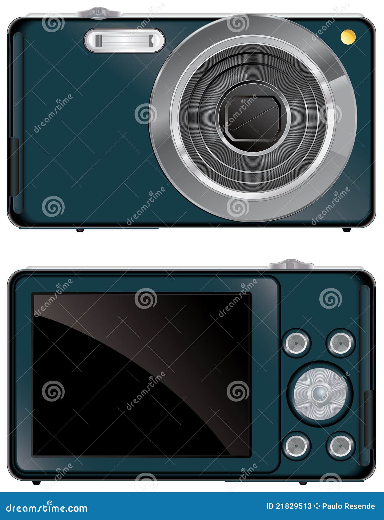 Compact digital camera stock vector. Illustration of photograph - 21829513