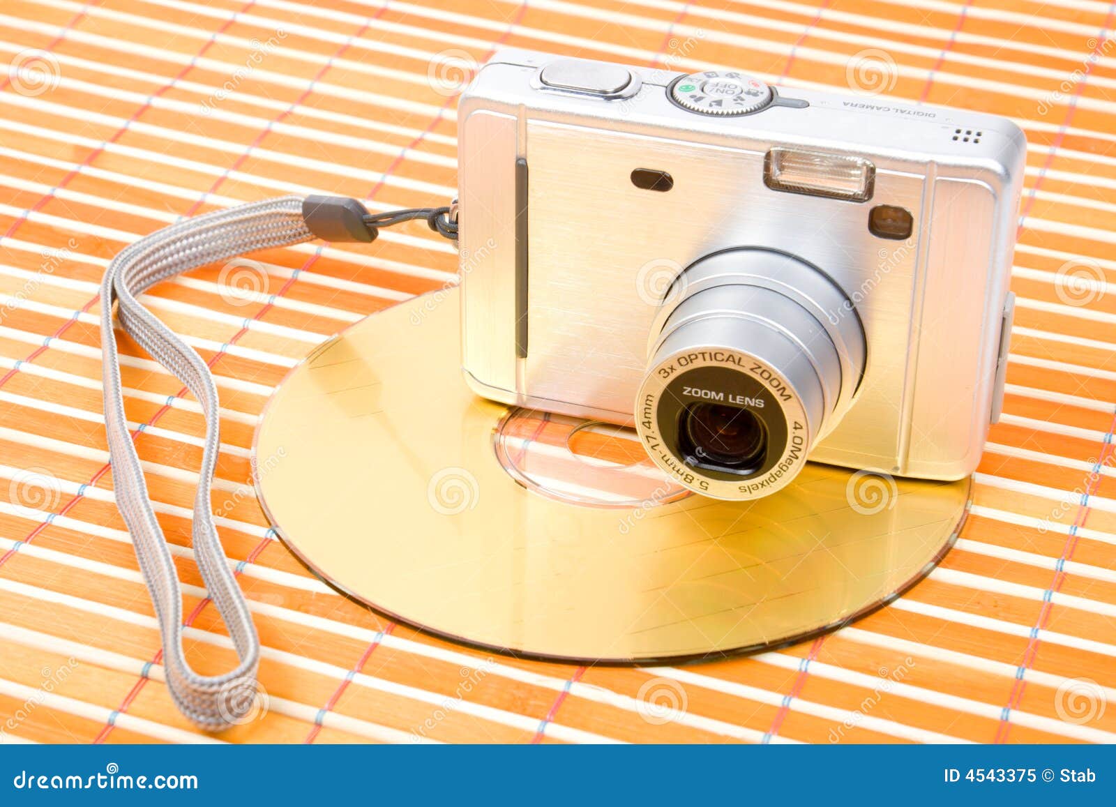 Compact Digital Camera and Dvd Disk Stock Image - Image of home, macro ...