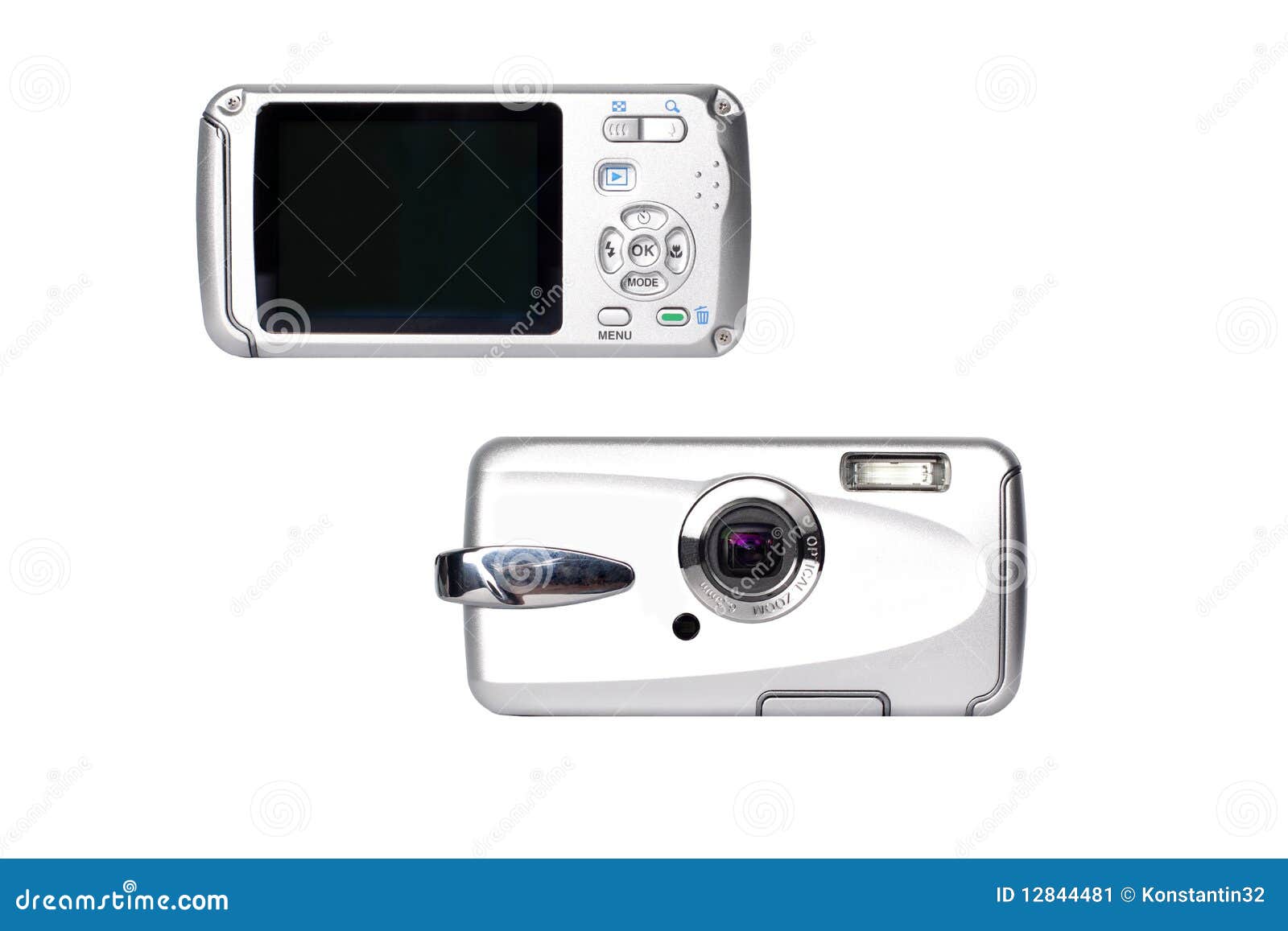 Compact Digital Camera Front and Rear Stock Image - Image of compact ...