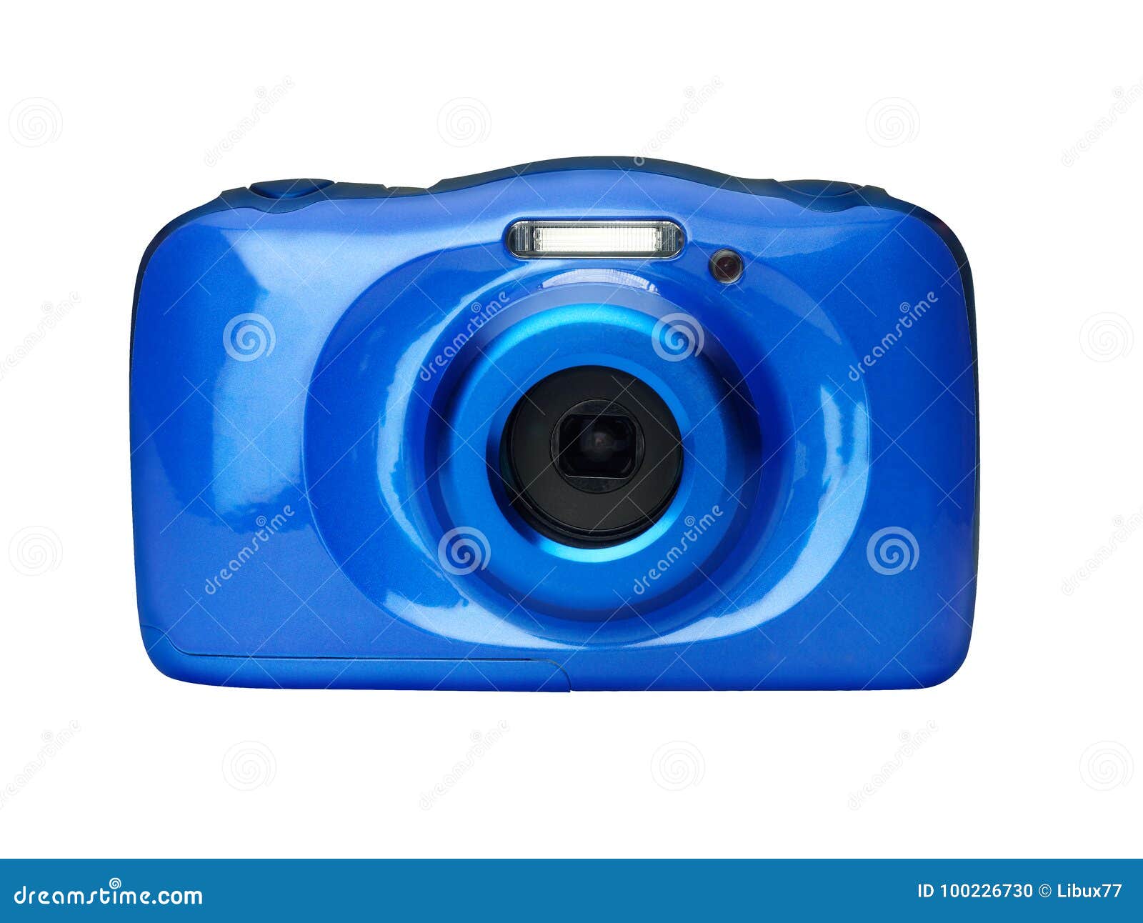 Compact Digital Camera Front View Isolated Stock Photo - Image of shot ...