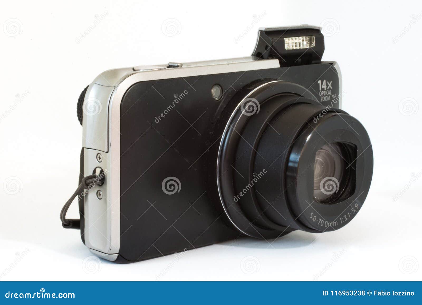Compact Digital Camera on White Background Stock Photo - Image of mega ...