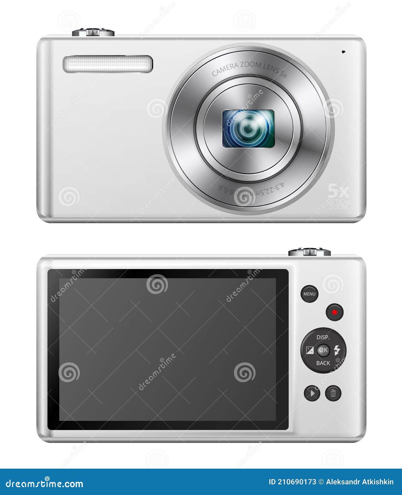 Compact digital camera stock vector. Illustration of optics - 210690173