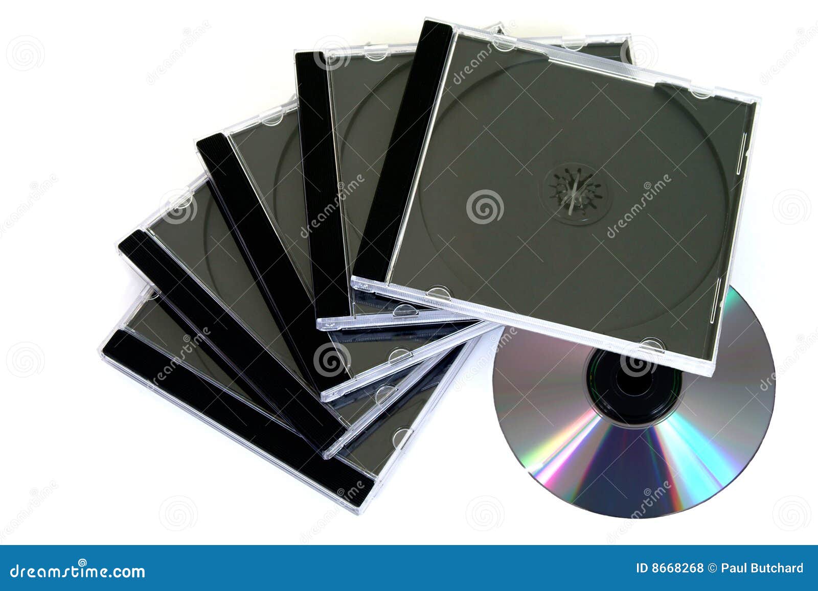 Compact Disc and Cases stock photo. Image of white, empty - 8668268