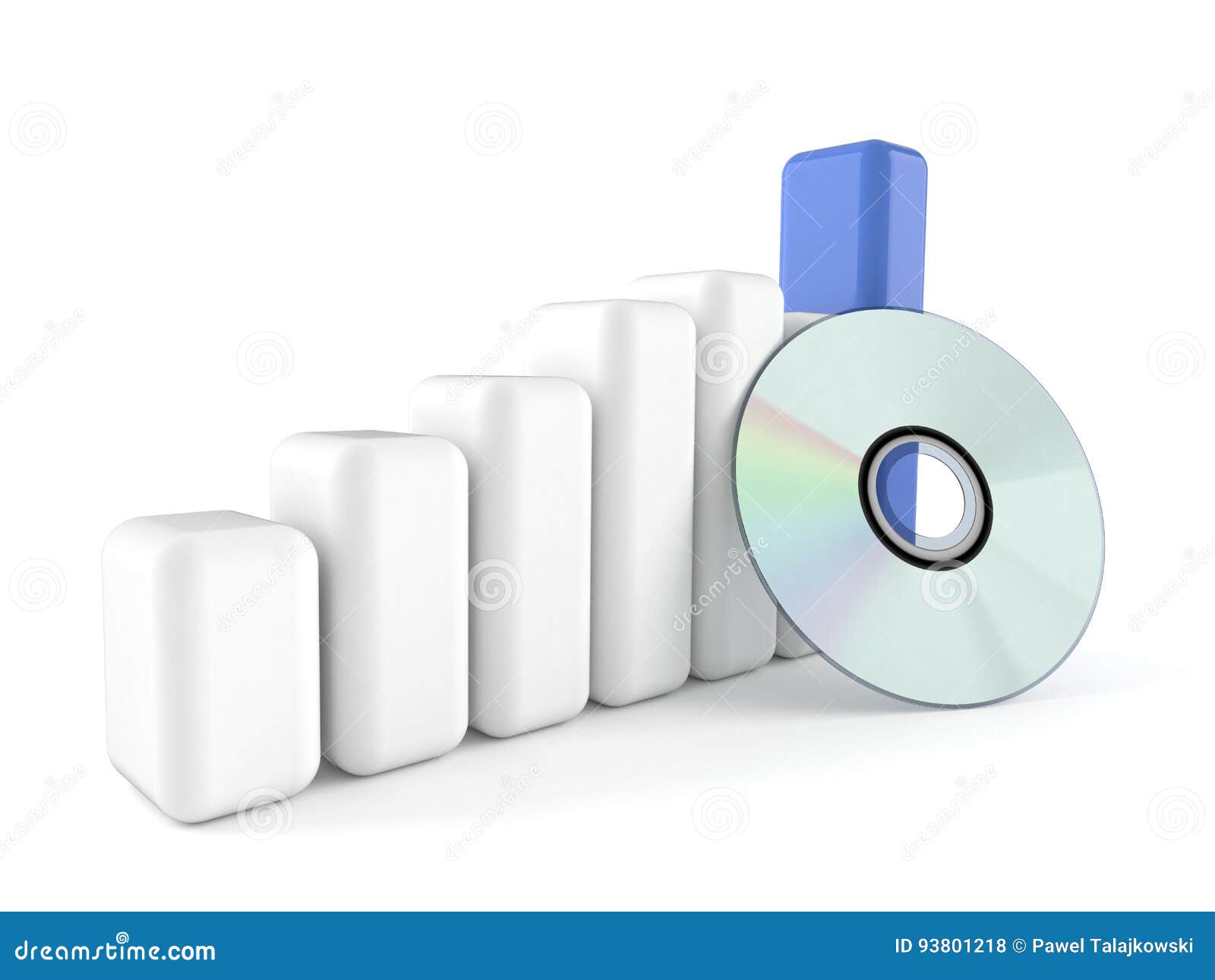 Compact disc with chart stock illustration. Illustration of statistics ...