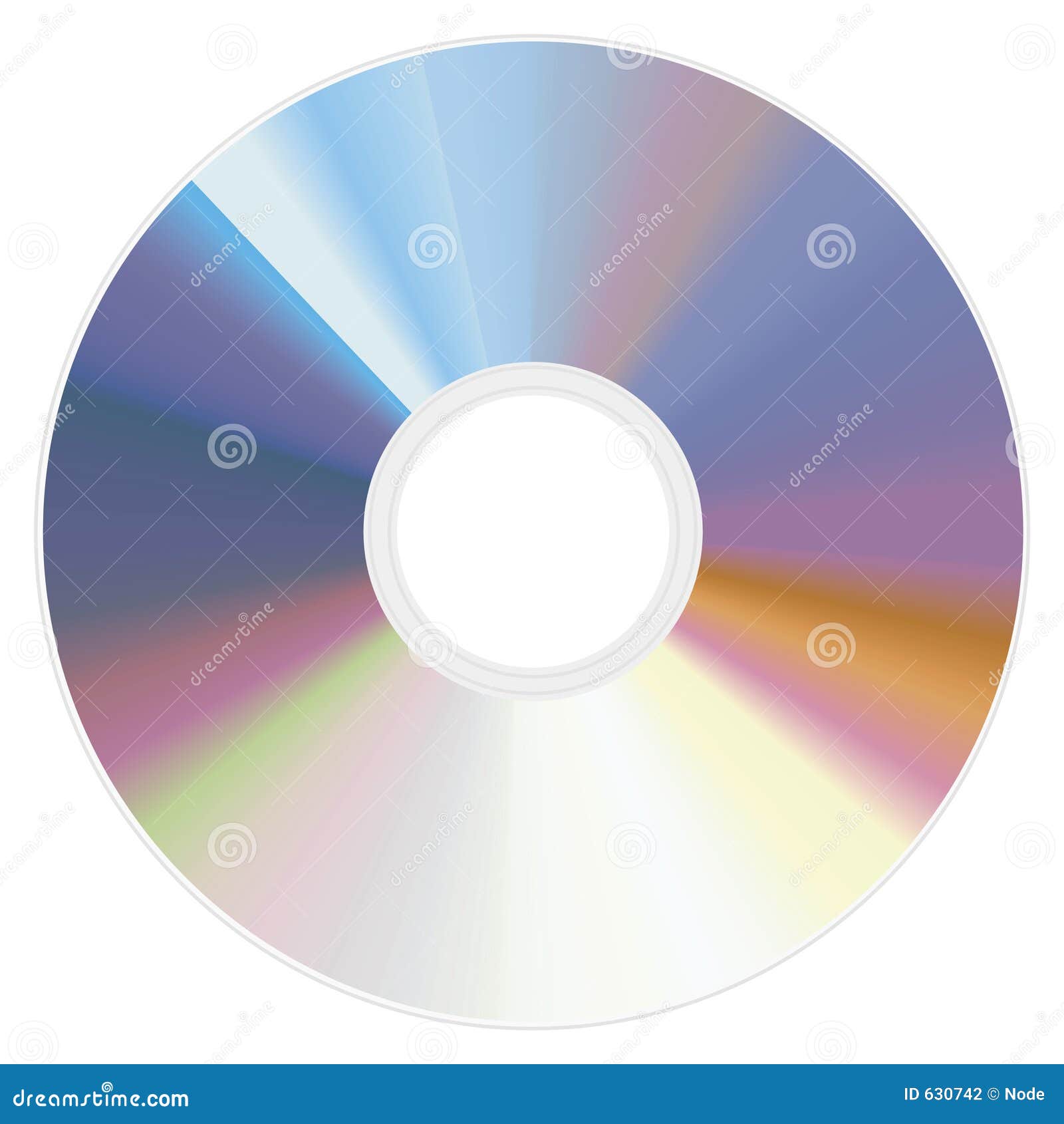 Compact Disc Laying Flat, With A Reflective Surface Displaying A ...