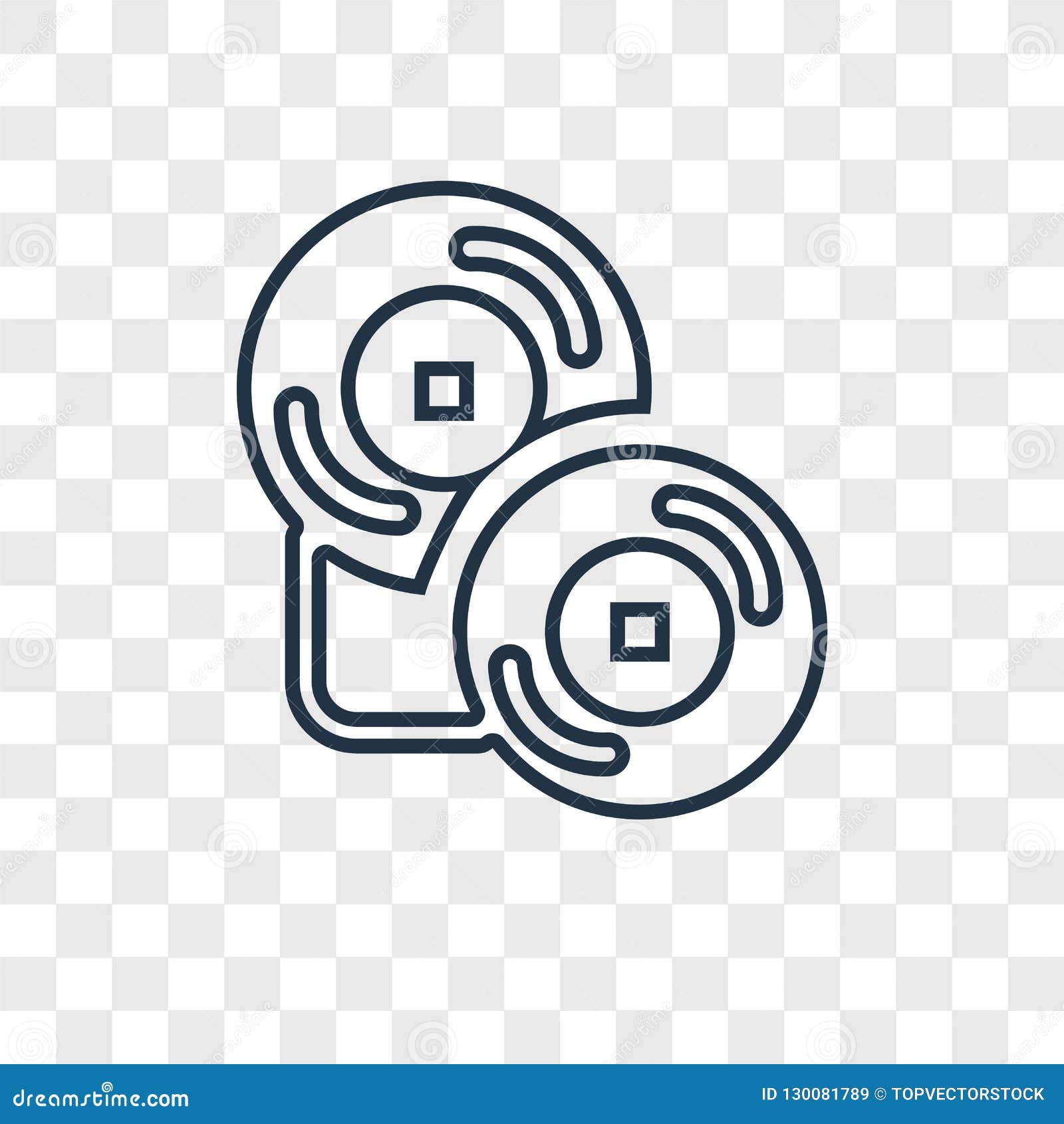 Compact Disc Concept Vector Linear Icon Isolated on Transparent Stock ...