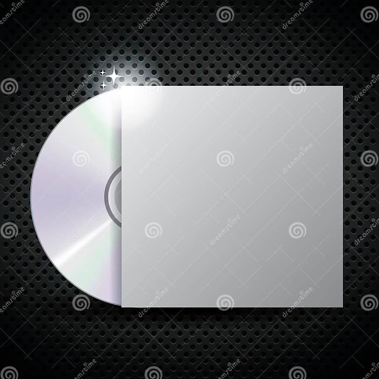 Compact Disc with Cover. Vector Illustration Decorative Design Stock ...