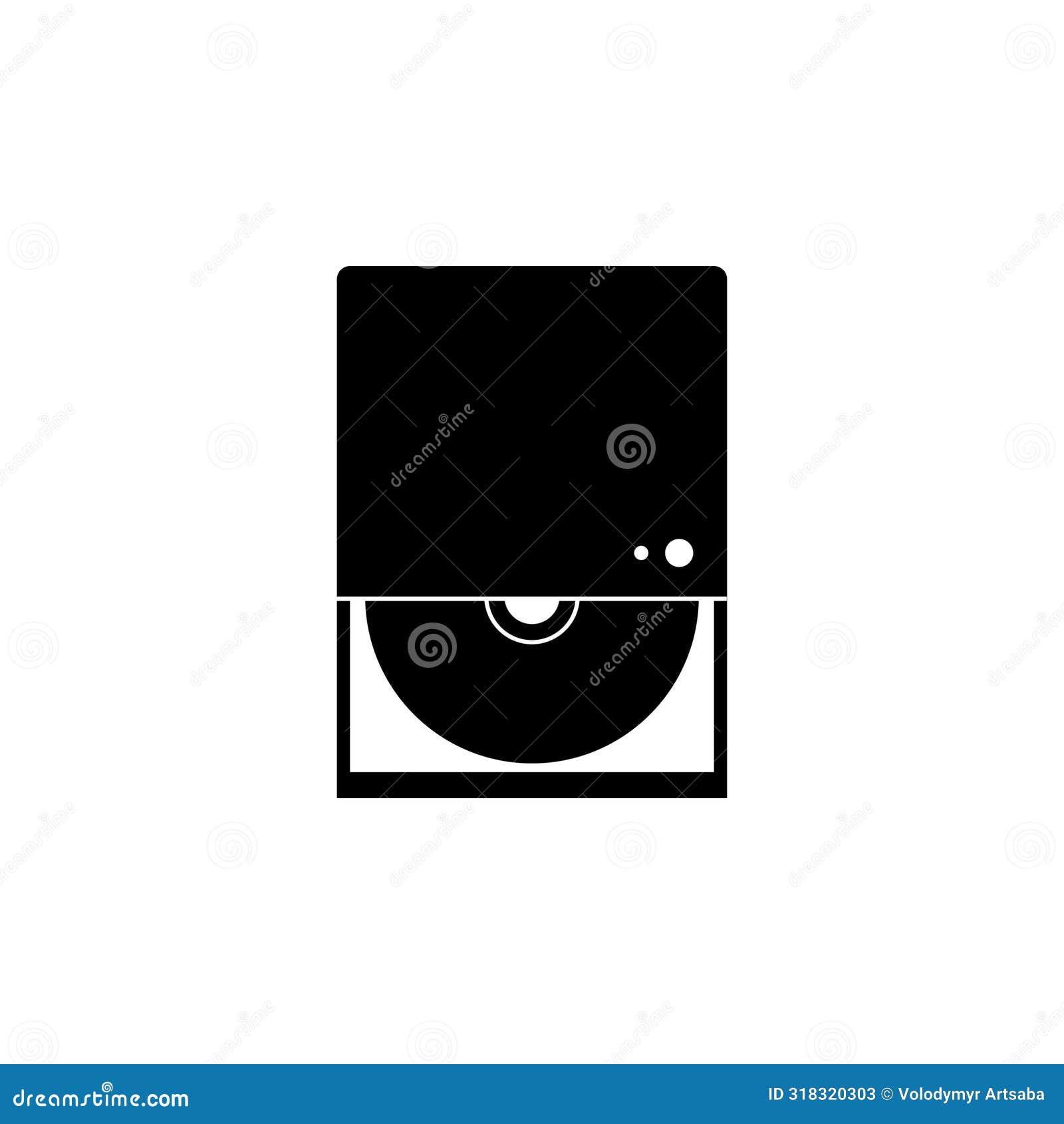 Compact Disc Drive Flat Vector Icon Stock Vector - Illustration of ...