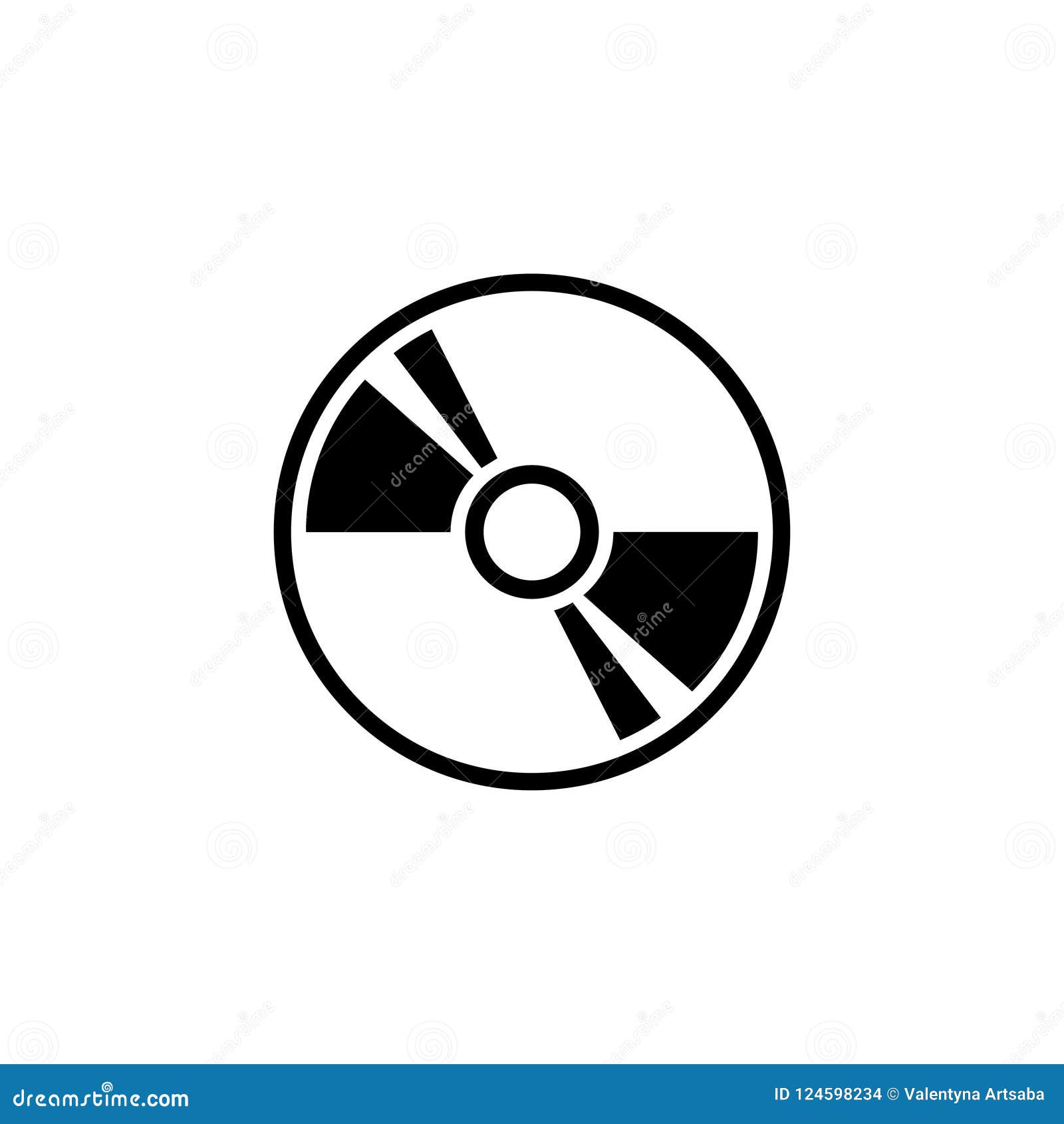 Compact Disc, DVD or CD Storage Flat Vector Icon Stock Vector ...