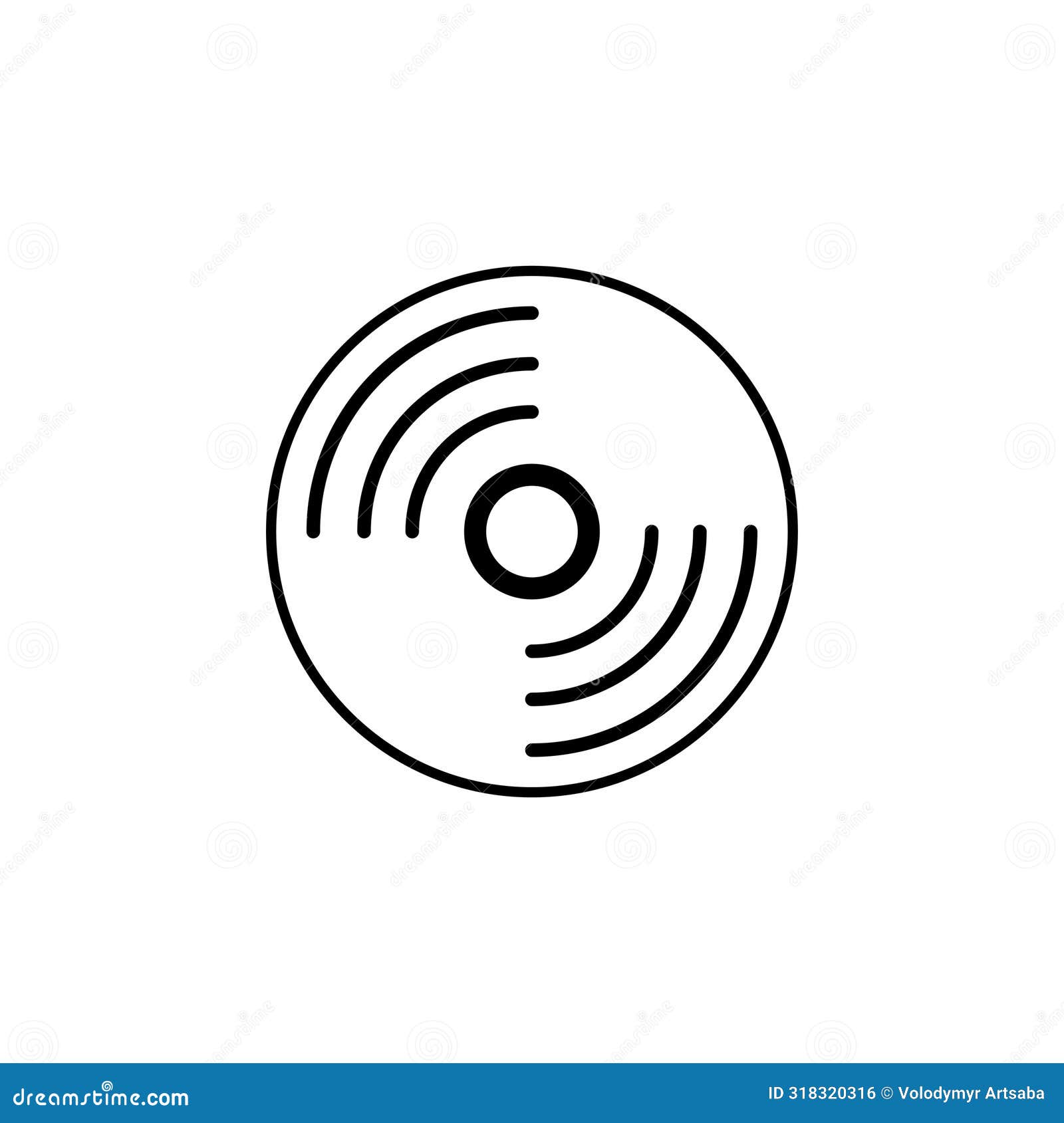 Compact Disc, DVD or CD Storage Flat Vector Icon Stock Vector ...