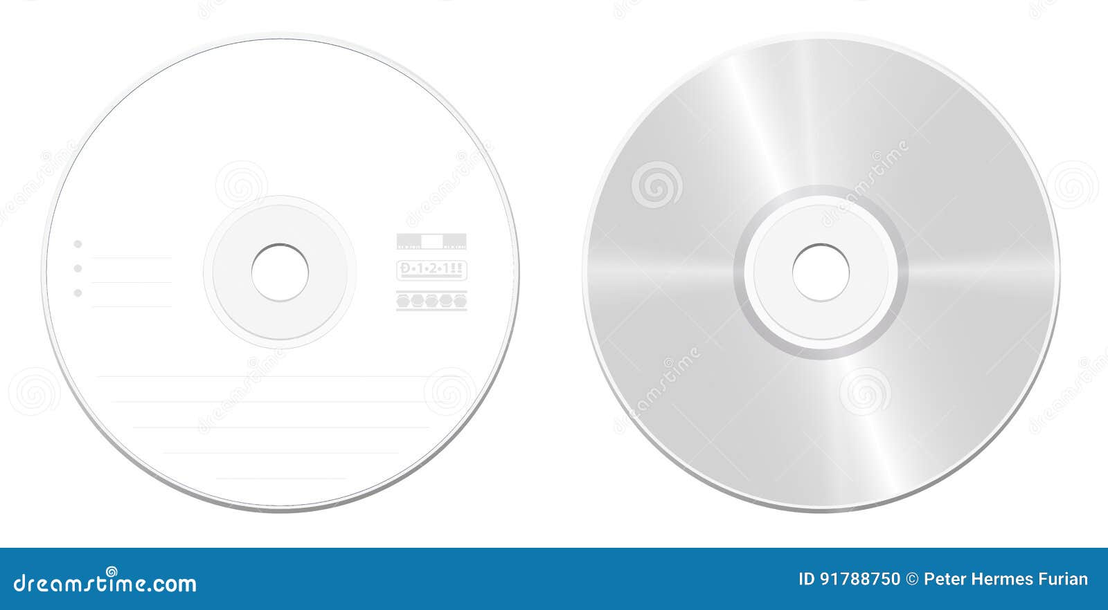 Compact Disc Front Back Do CD Ilustração do Vetor - Ilustração de ...