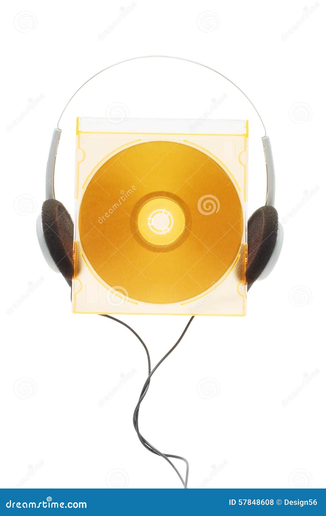 Compact disc and headphone stock photo. Image of ideas - 57848608