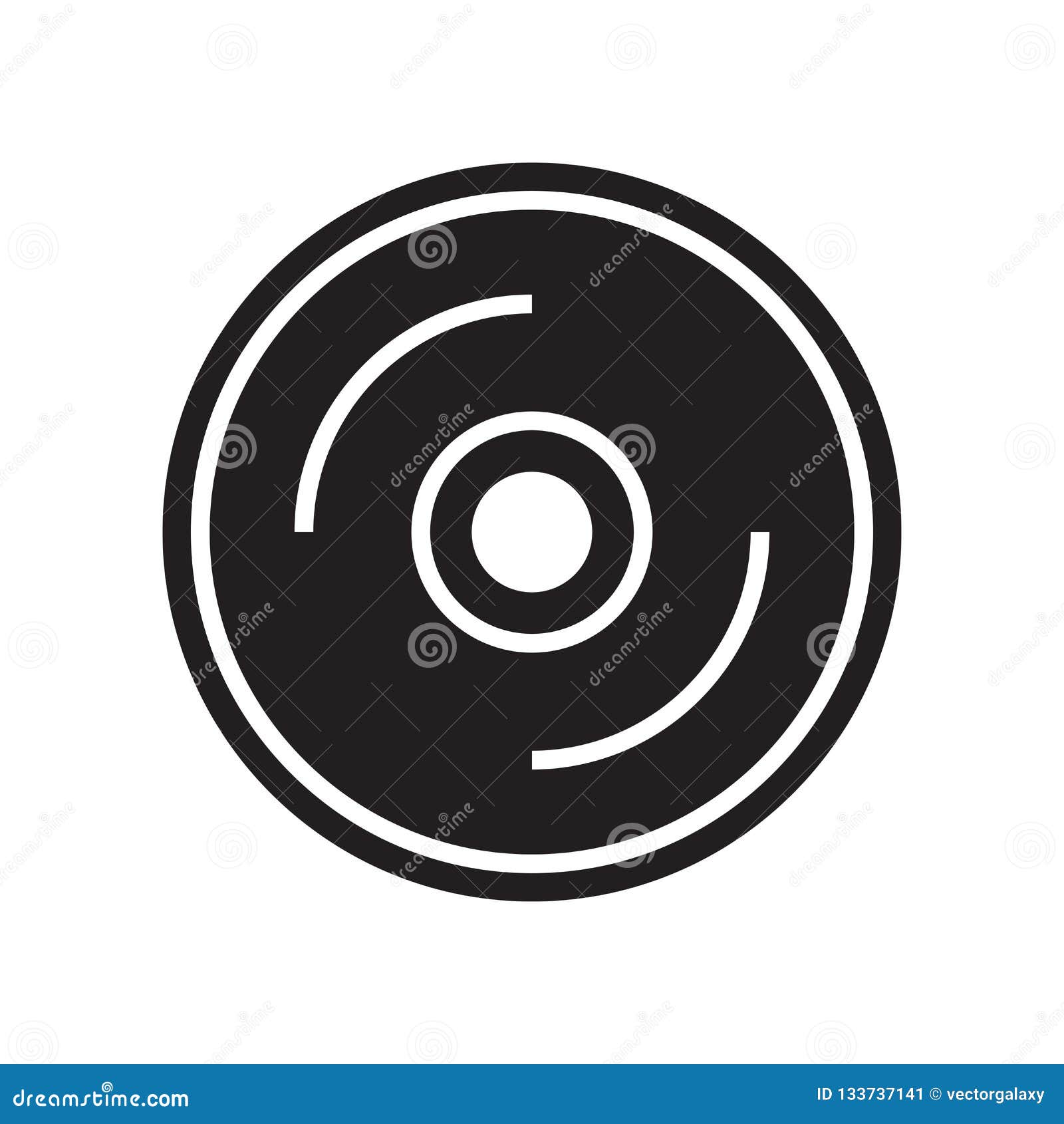 Compact Disc Icon Vector Sign and Symbol Isolated on White Background ...