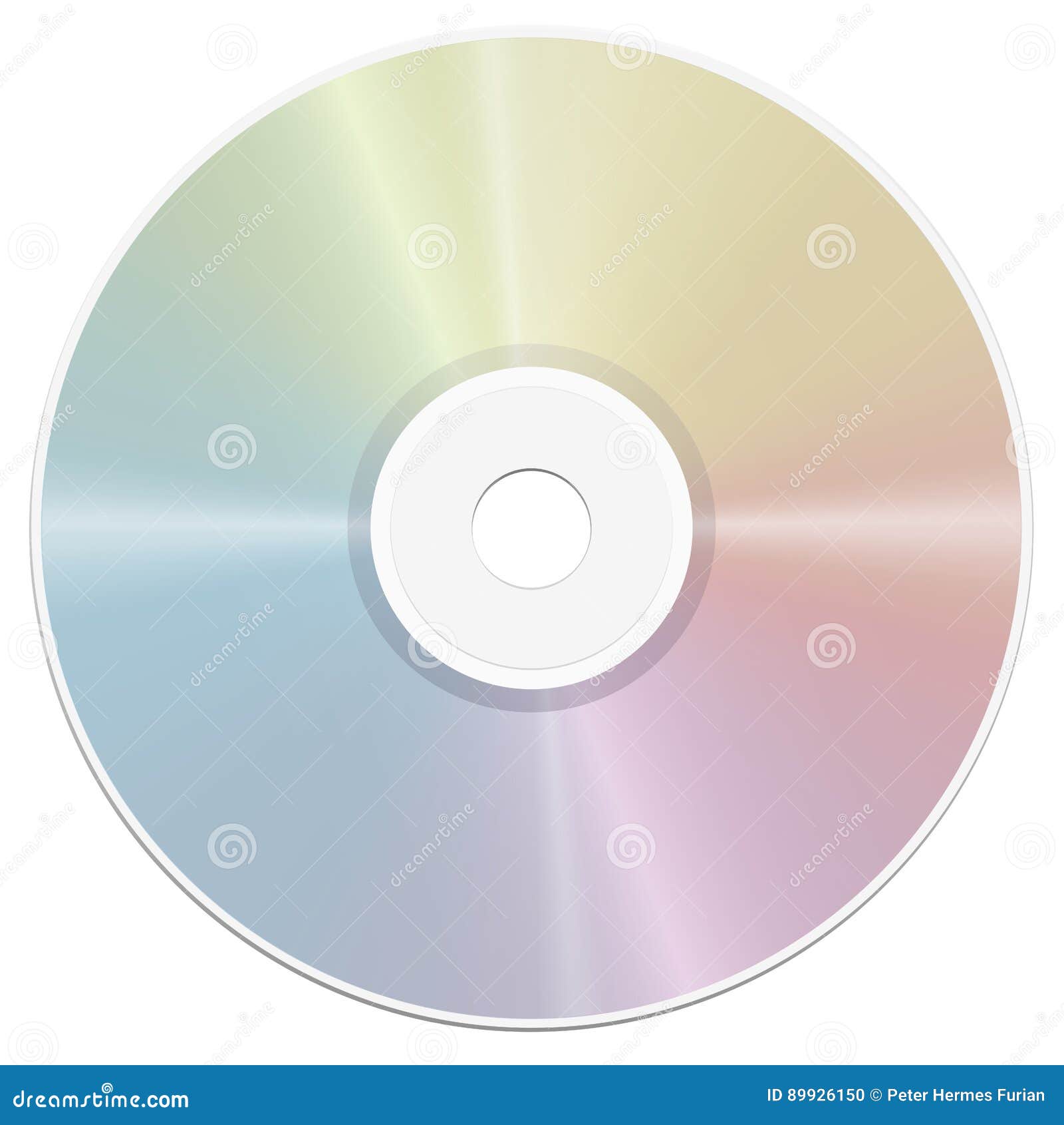 Compact Disc Illustration Rainbow Gradient Reflection Stock Vector ...