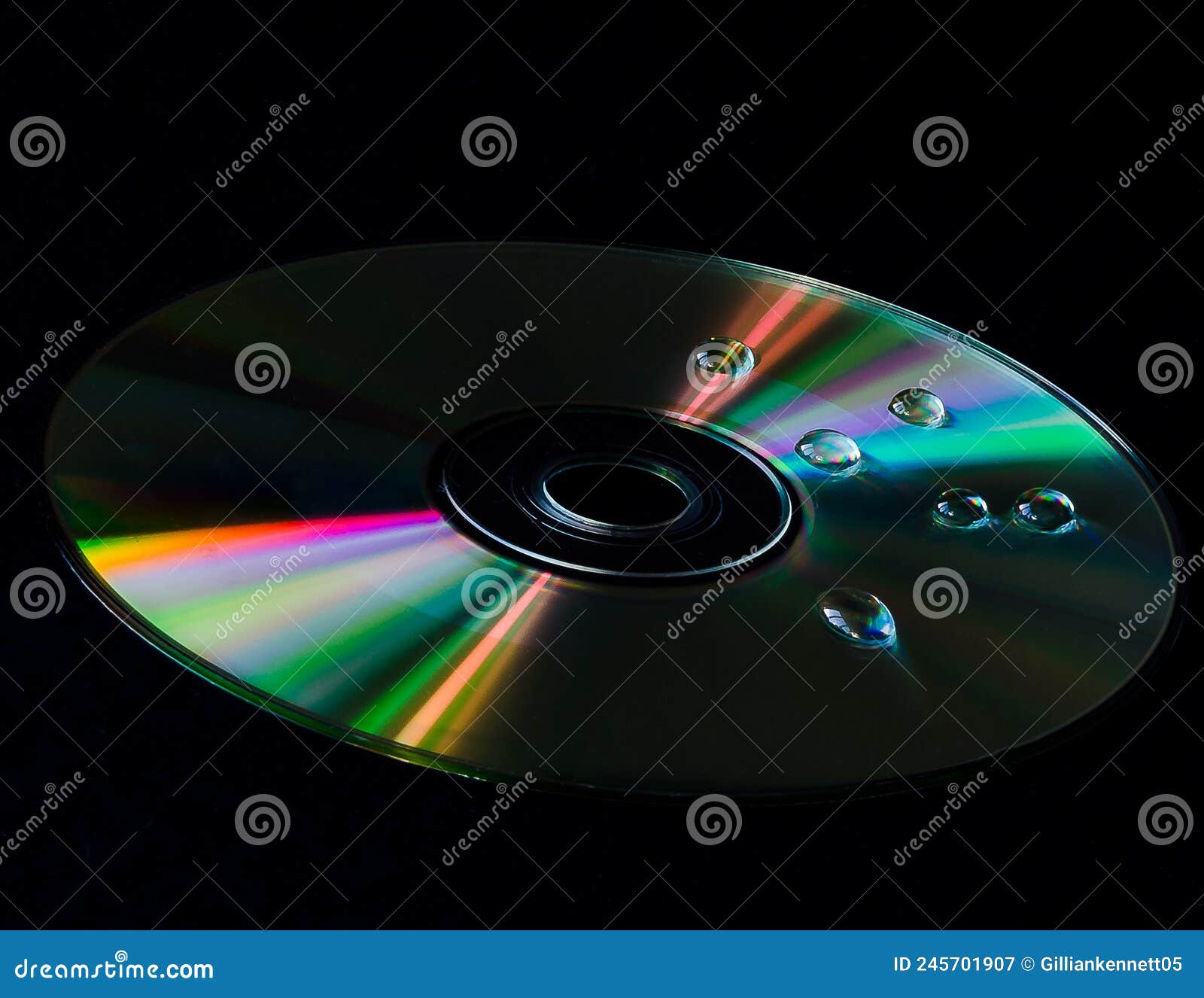 Compact Disc with Light Spectrum Stock Image - Image of compact ...