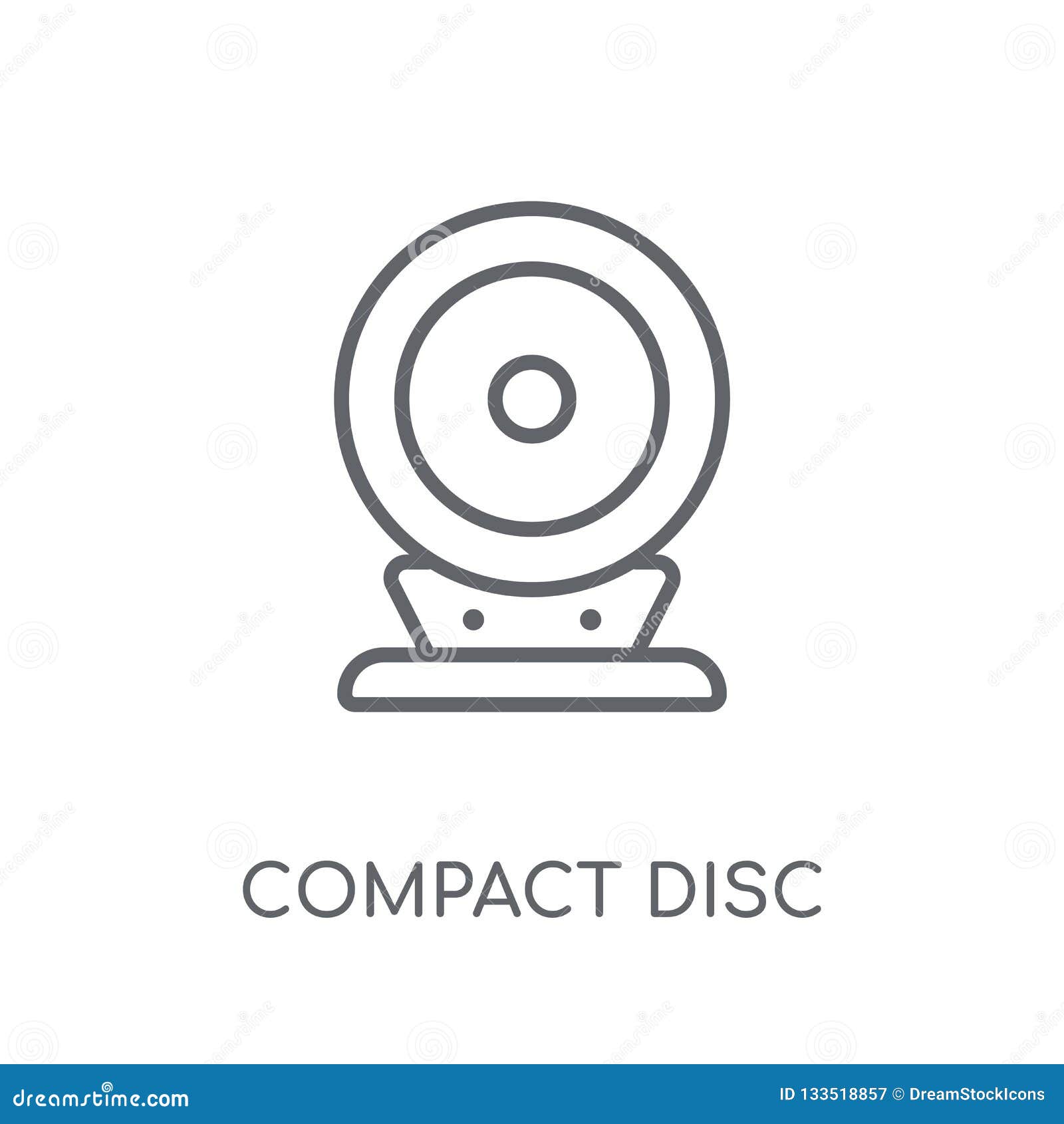 Compact Disc Linear Icon. Modern Outline Compact Disc Logo Conce Stock ...