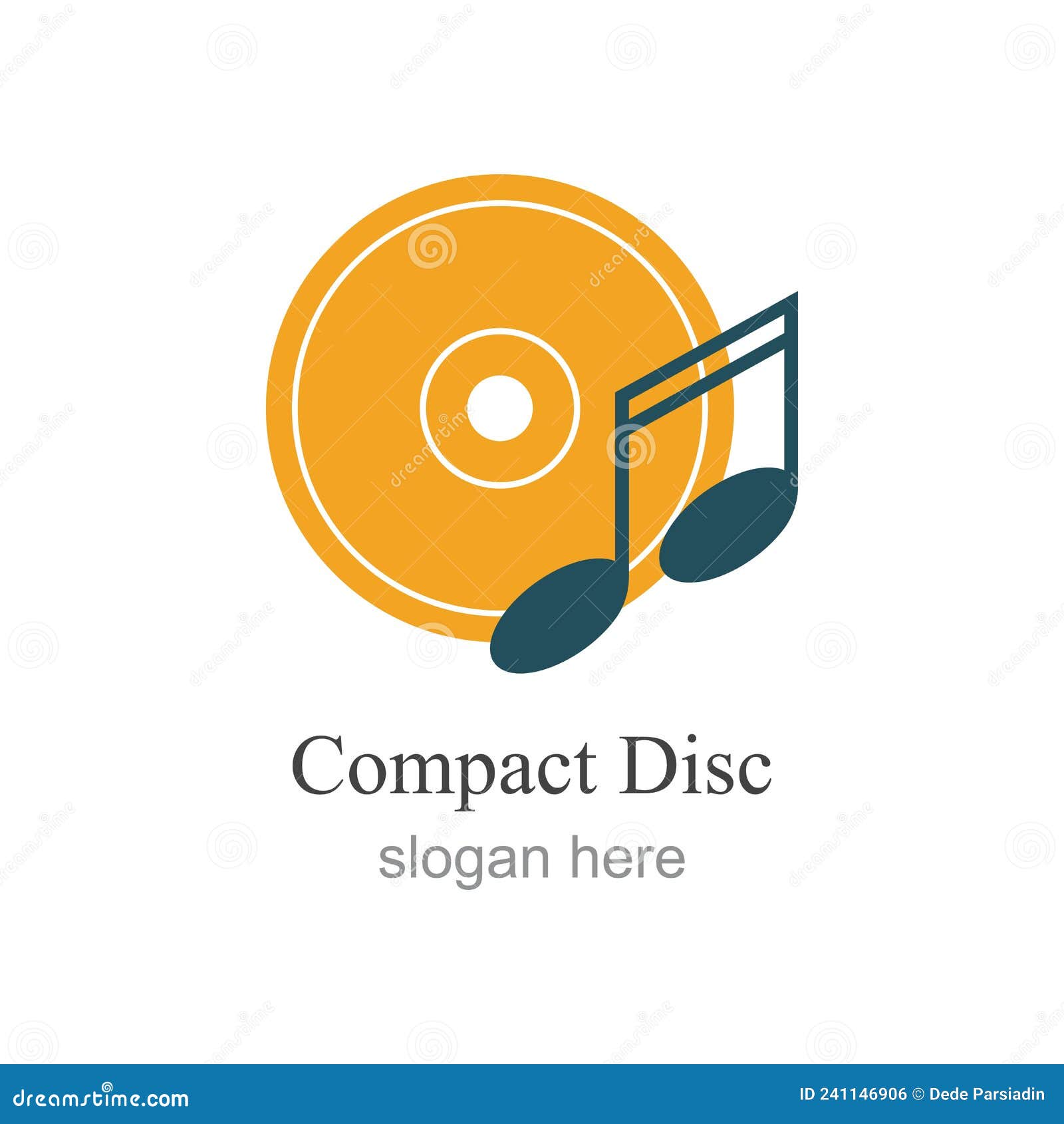 Compact Disc Logo Vector Illustration Design Template Stock Vector ...
