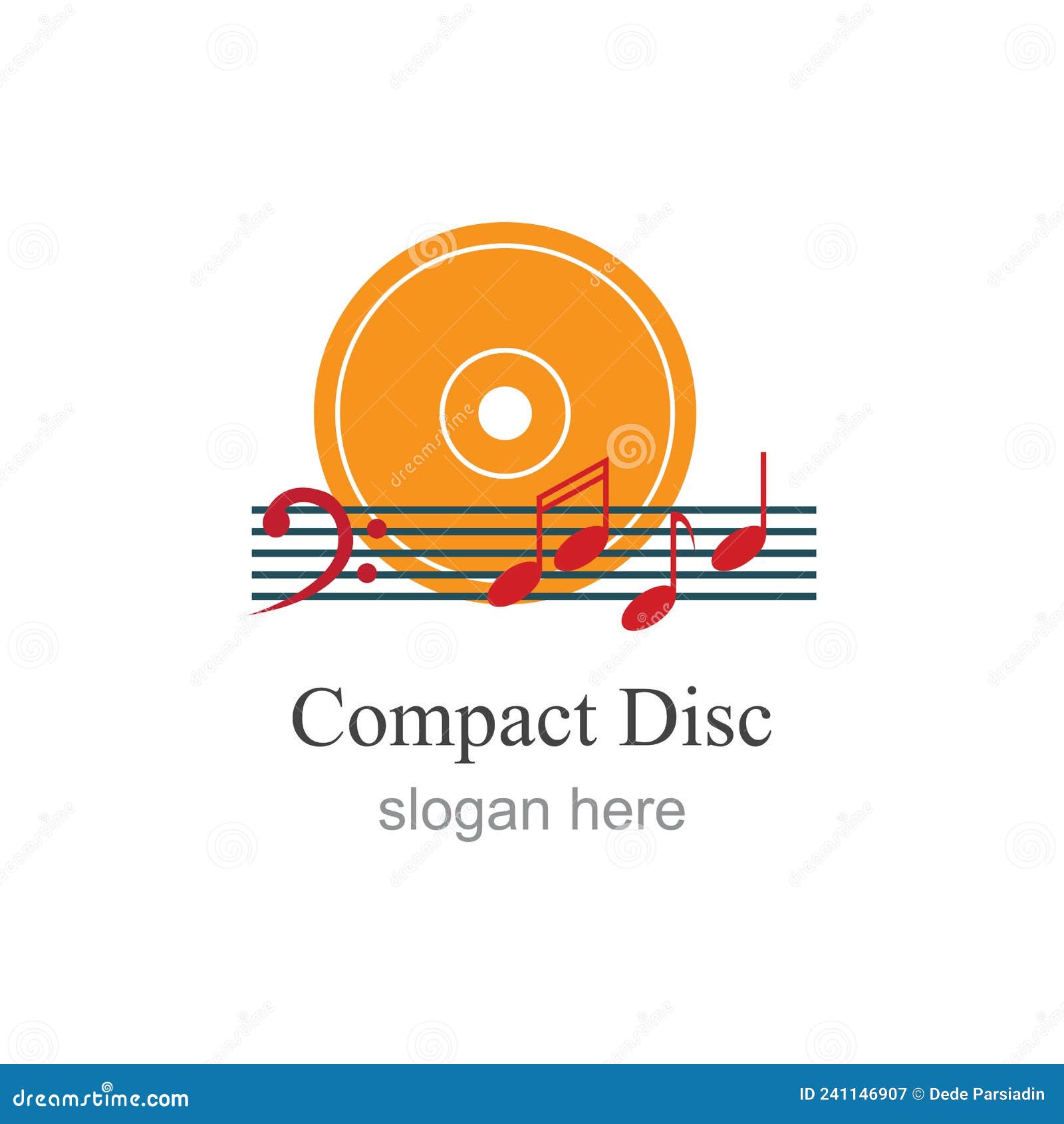 Compact Disc Logo Vector Illustration Design Template Stock Vector ...