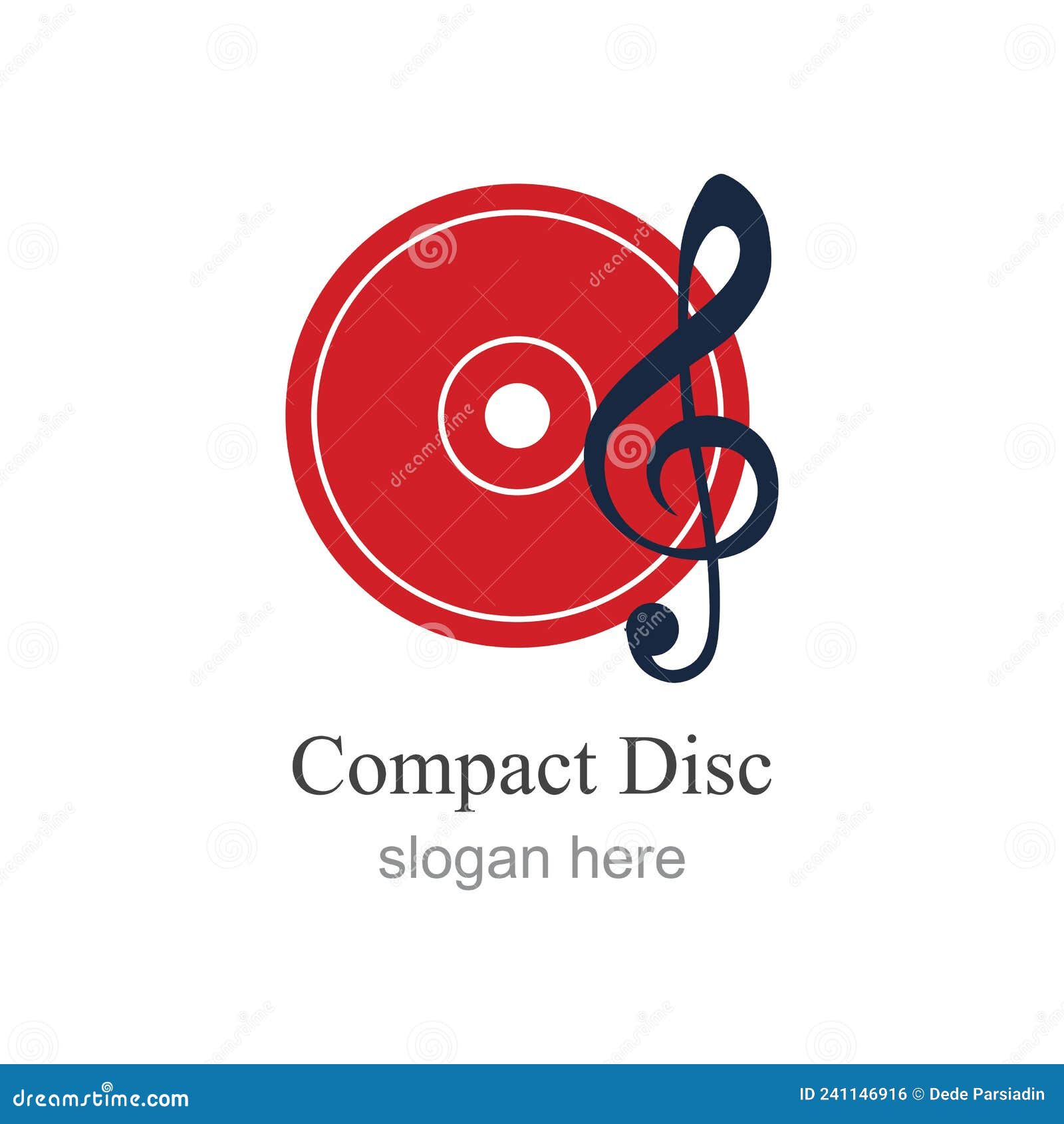 Compact Disc Logo Vector Illustration Design Template Stock Vector ...