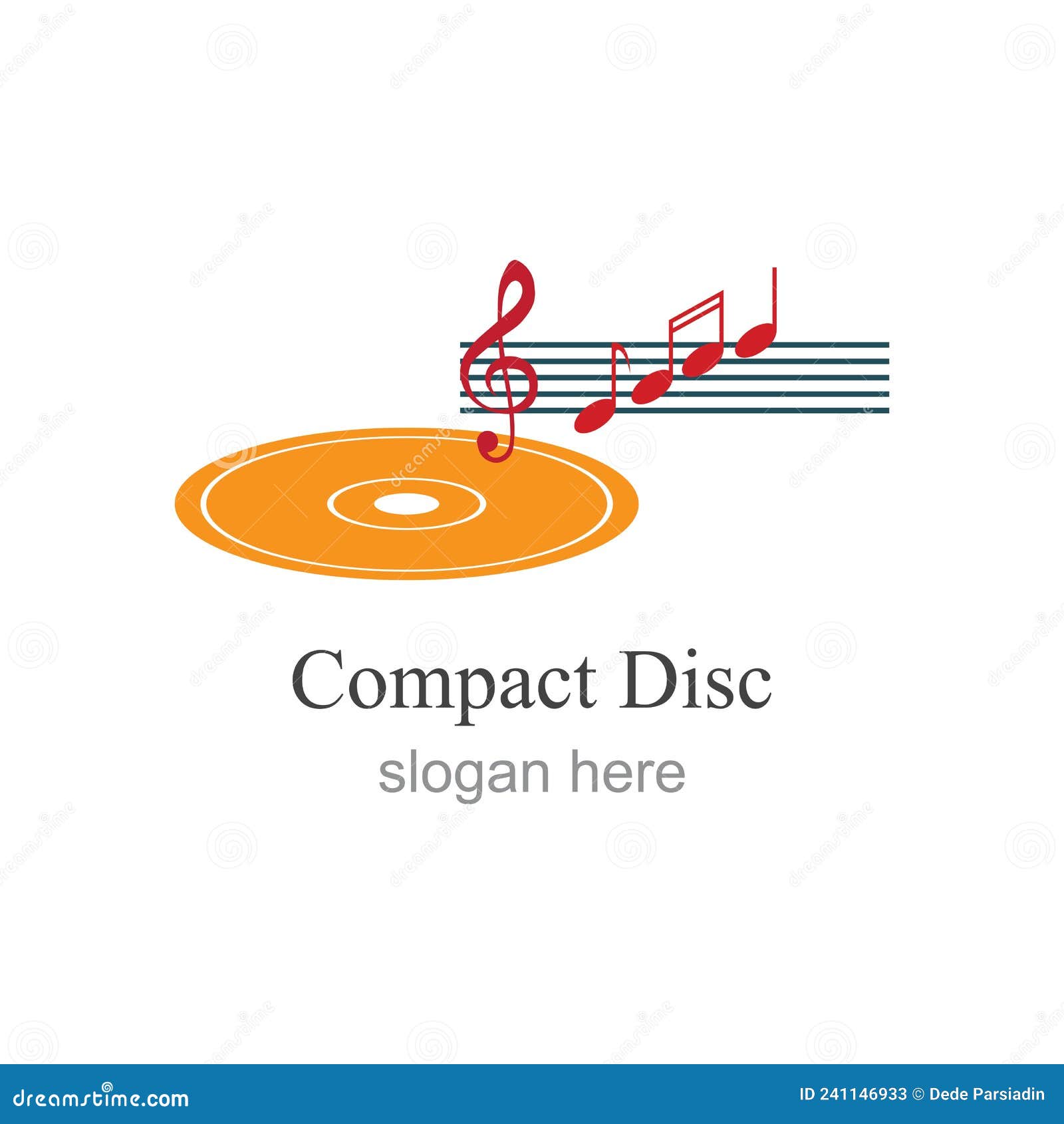 Compact Disc Logo Vector Illustration Design Template Stock Vector ...