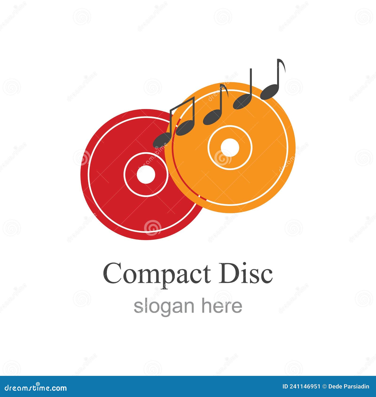 Compact Disc Logo Vector Illustration Design Template Stock Vector ...