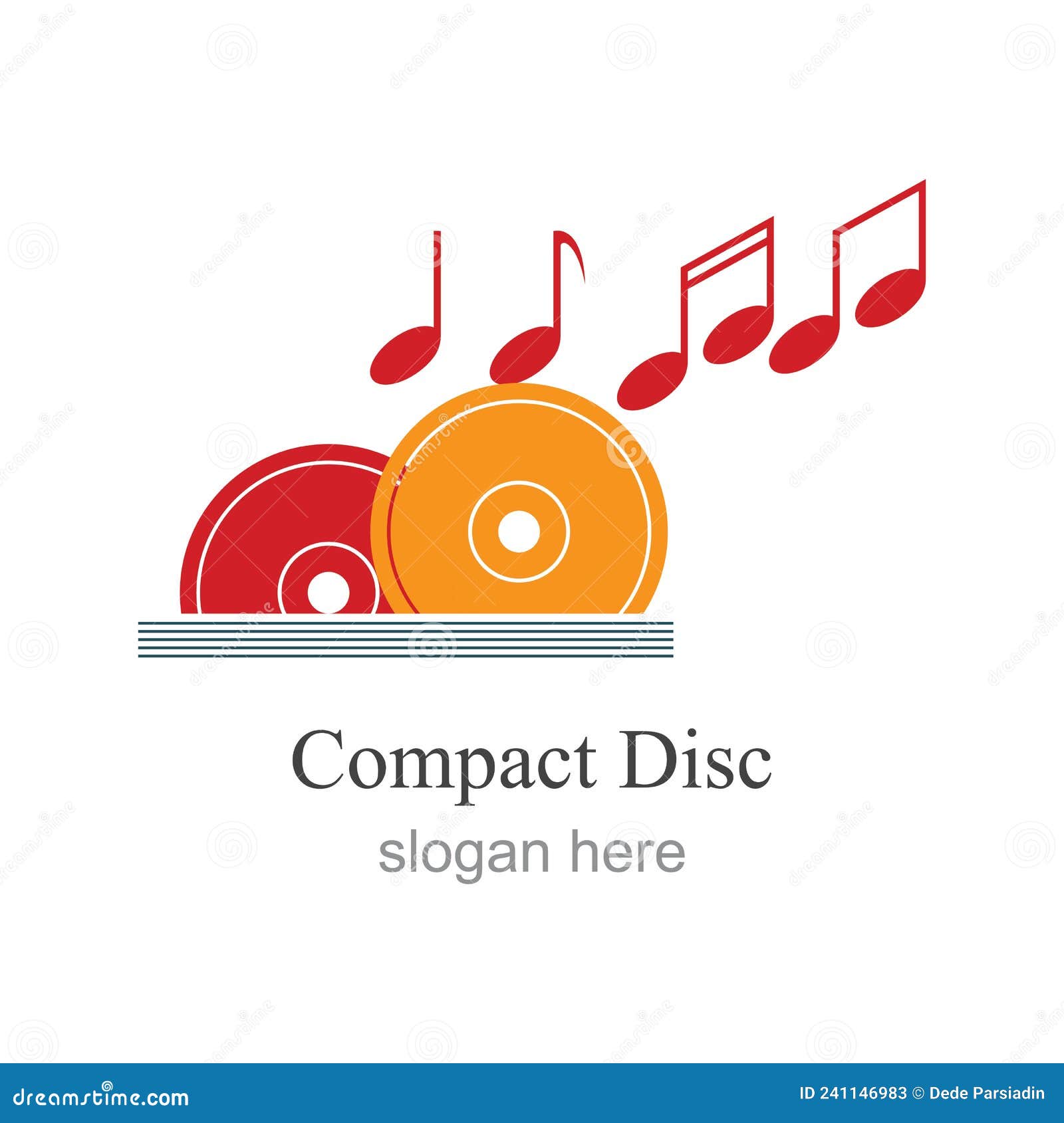 Compact Disc Logo Vector Illustration Design Template Stock Vector ...