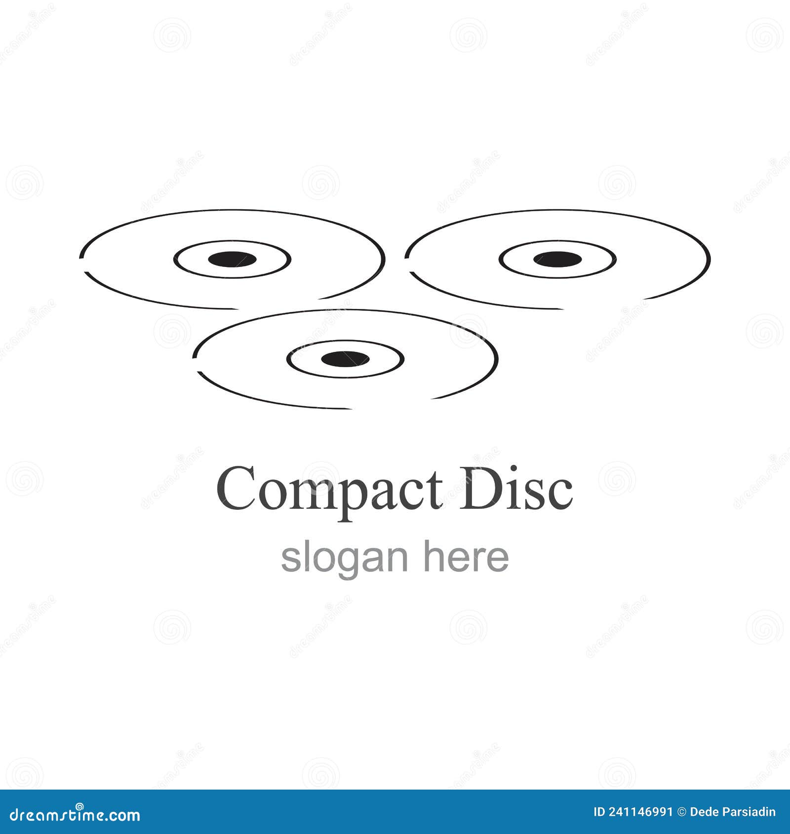 Compact Disc Logo Vector Illustration Design Template Stock Vector ...