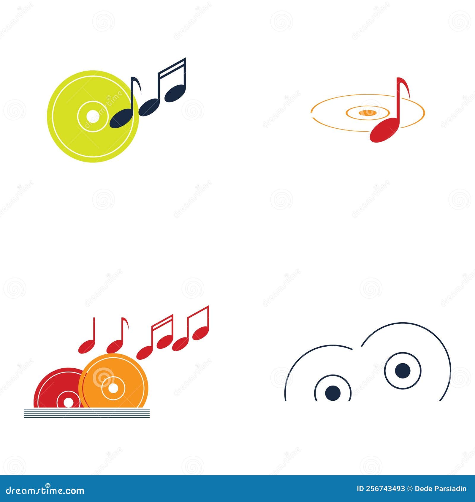 Compact Disc Logo Vector Illustration Design Template Stock Vector ...