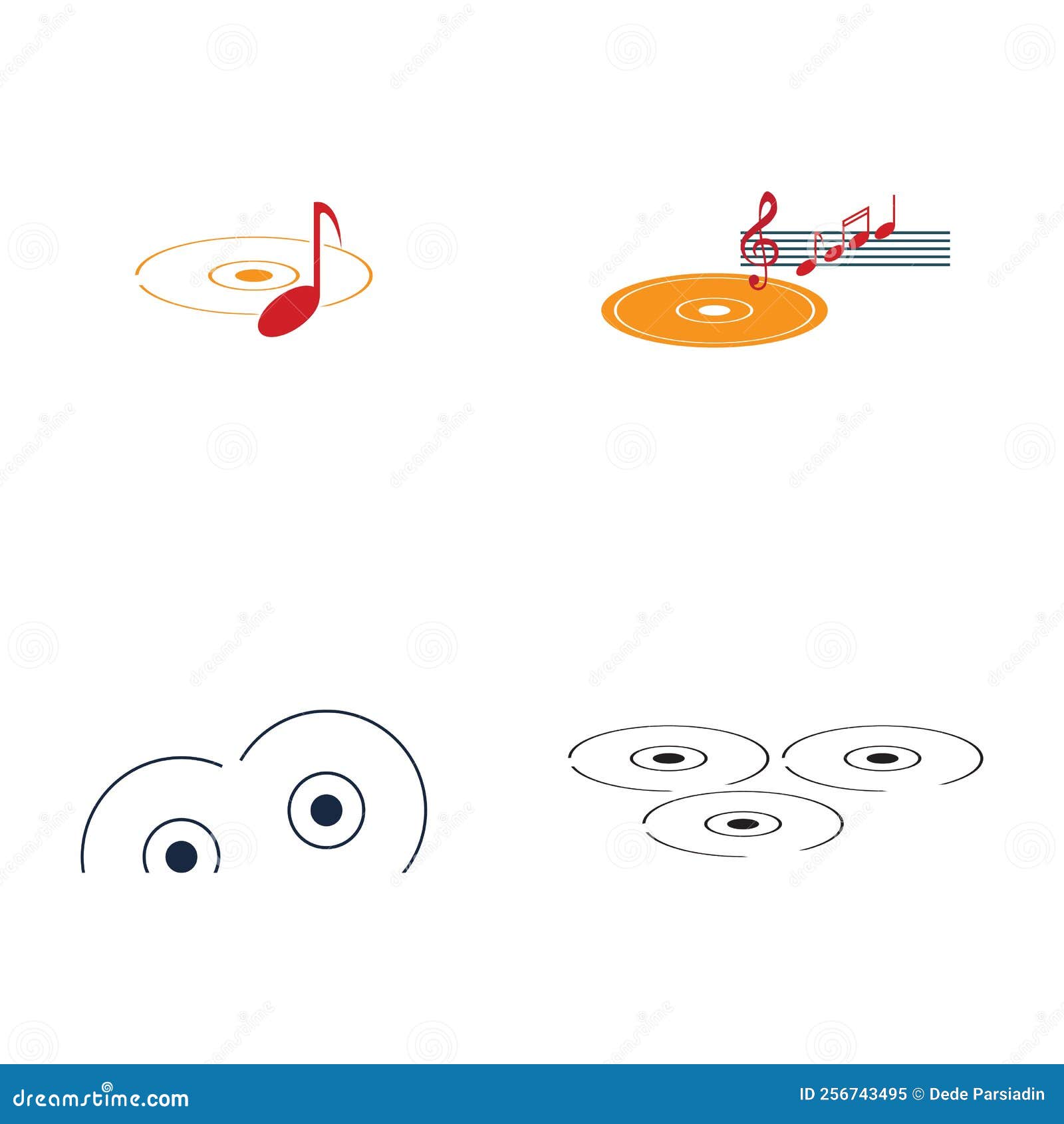 Compact Disc Logo Vector Illustration Design Template Stock Vector ...